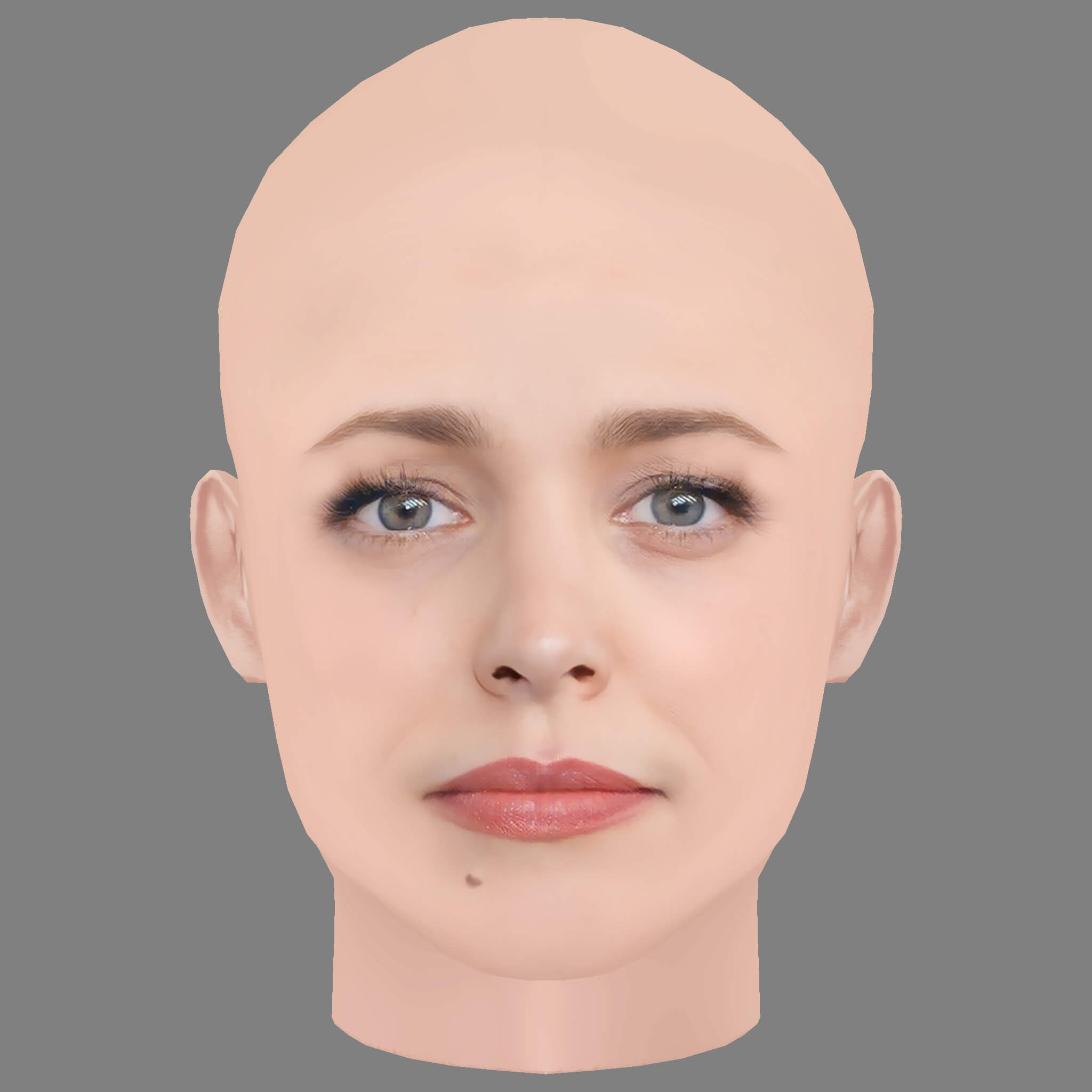 Rachel Mcadams Head - No Hair - Low Poly Head for Game 3D Model by ...