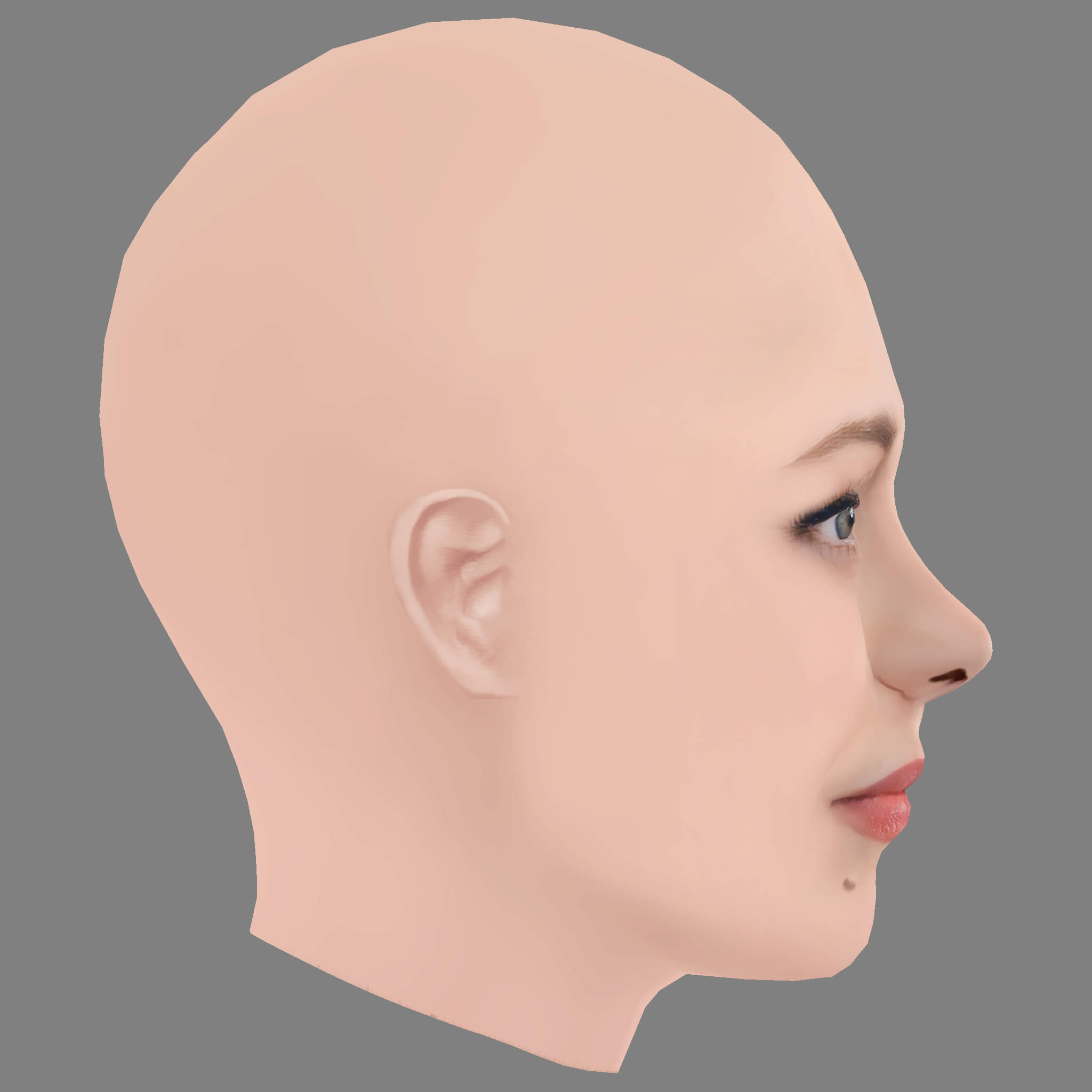 Rachel Mcadams Head - No Hair - Low Poly Head for Game 3D Model by ...