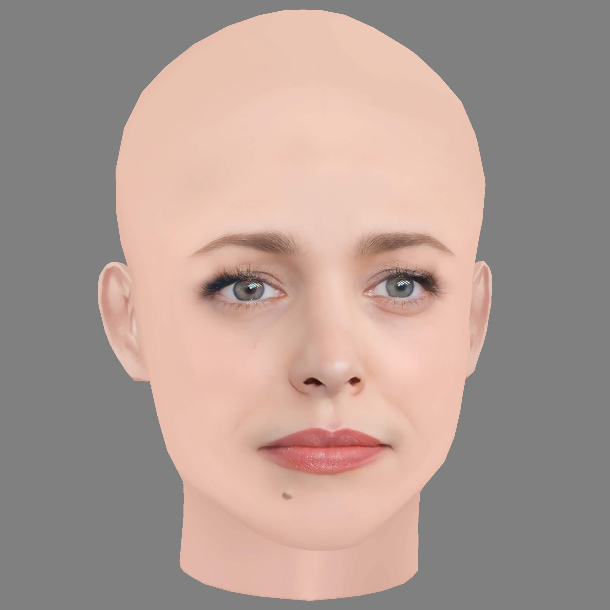 Rachel Mcadams Head - No Hair - Low Poly Head for Game 3D Model by ...