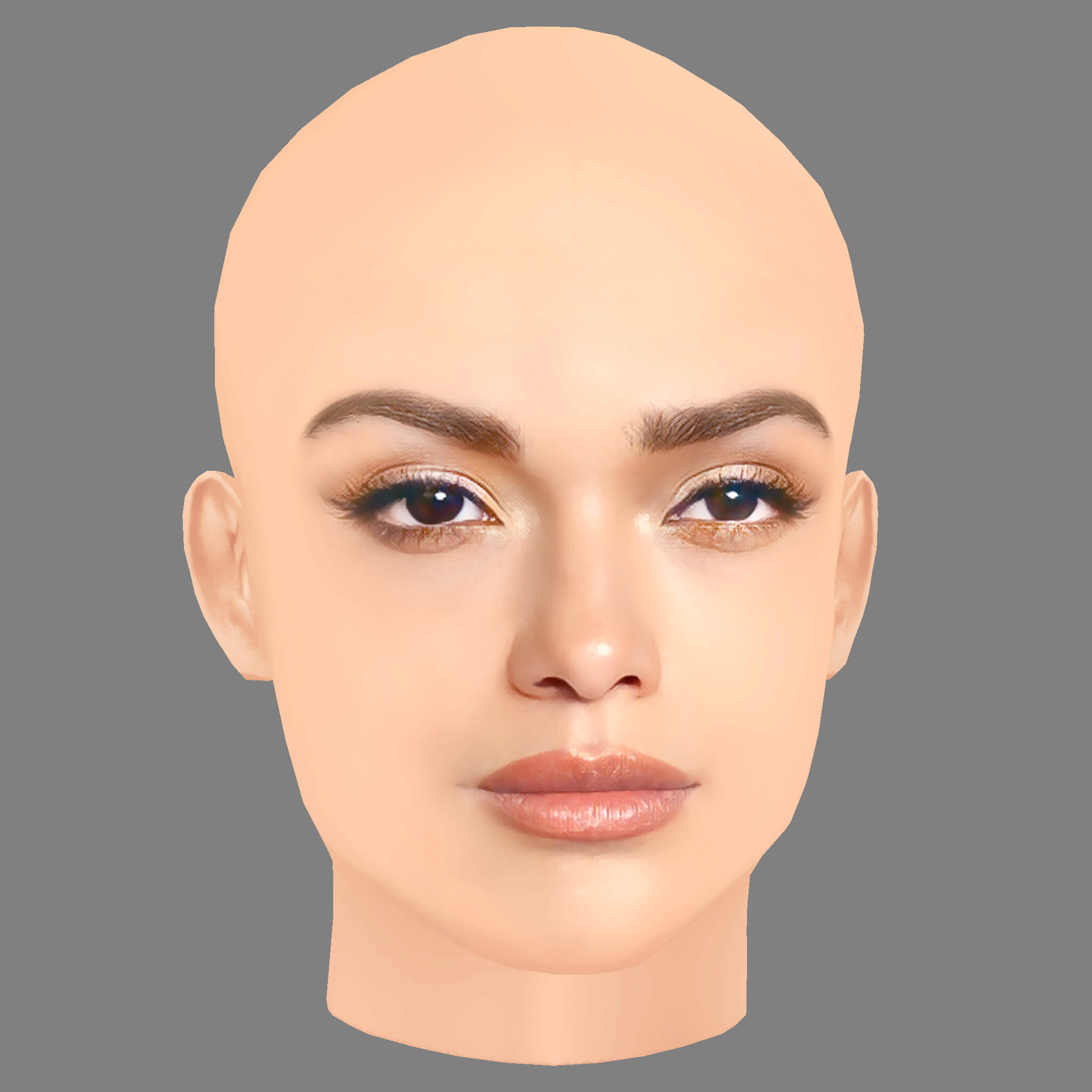 Rachel Zegler Head - No Hair - Low Poly Head for Game 3D Model by ...