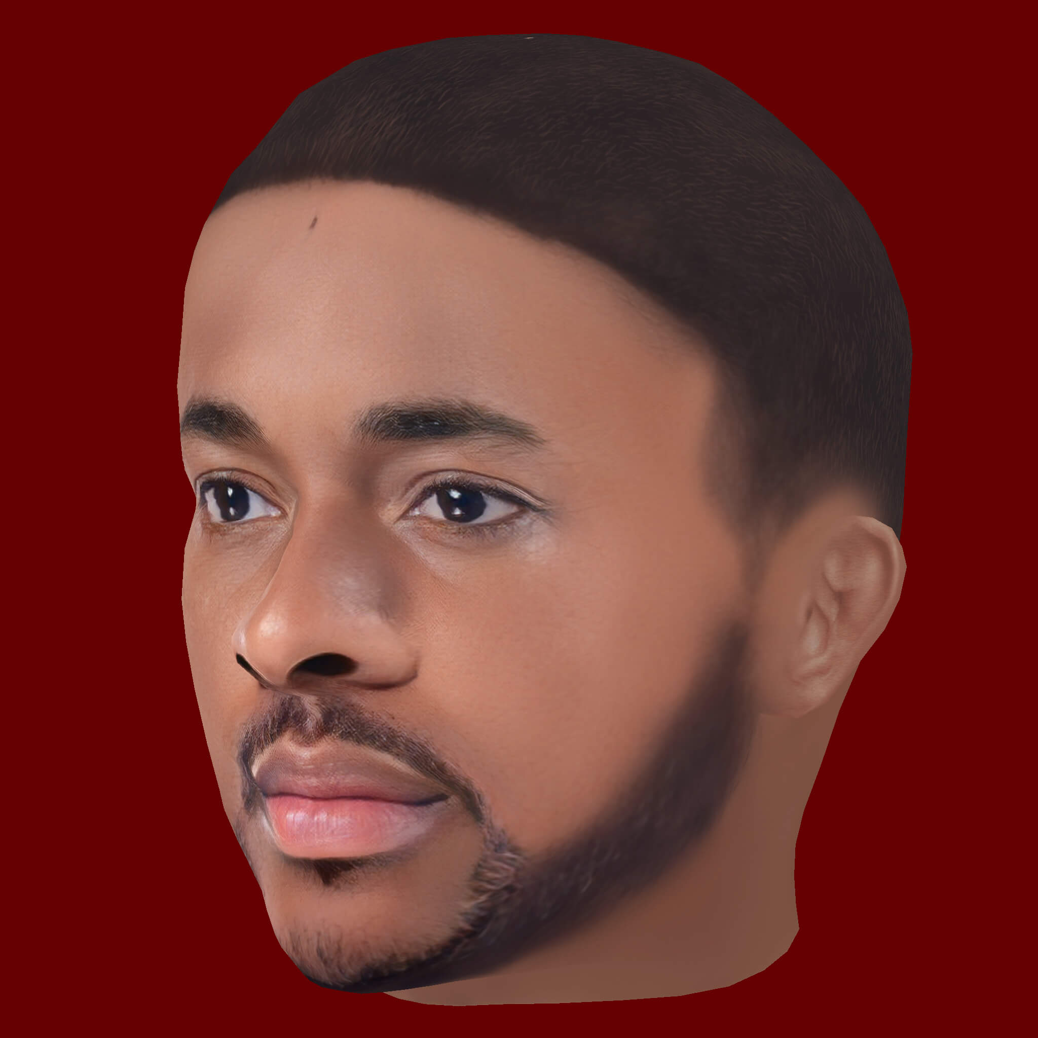 Raheem Sterling Head - Low Poly Head for Game Low Poly 3D Model by ...