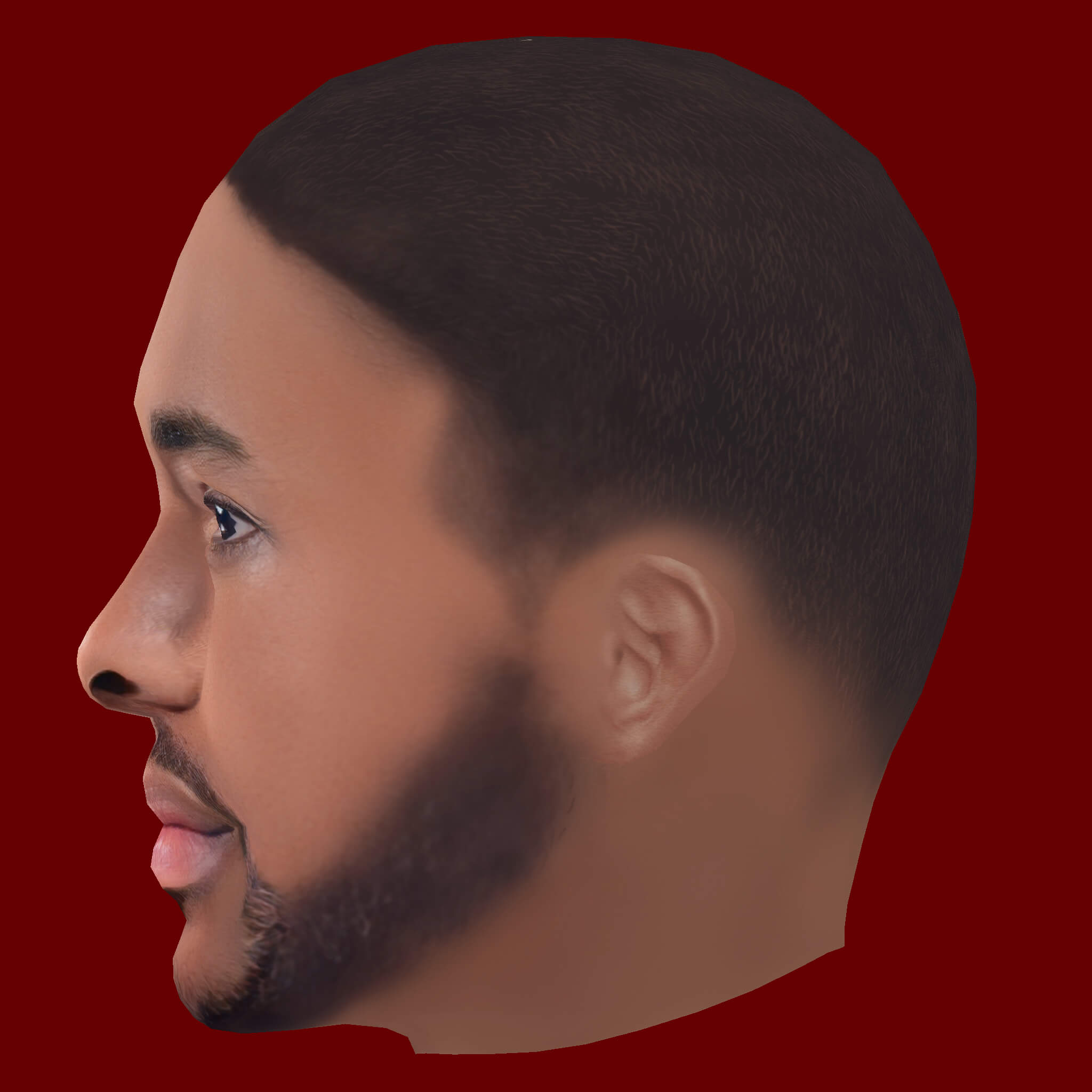 Raheem Sterling Head - Low Poly Head for Game Low Poly 3D Model by ...