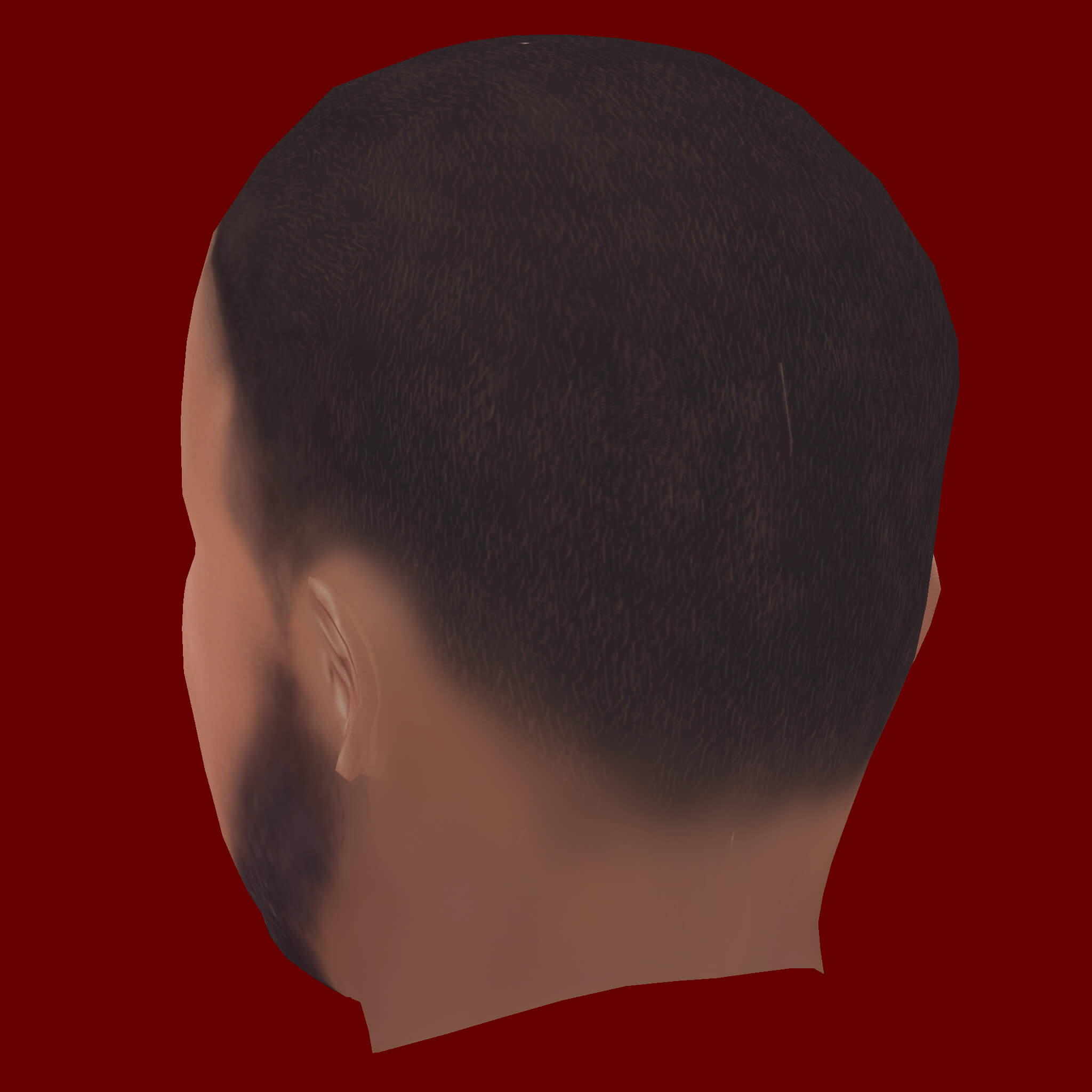 Raheem Sterling Head - Low Poly Head for Game Low Poly 3D Model by ...