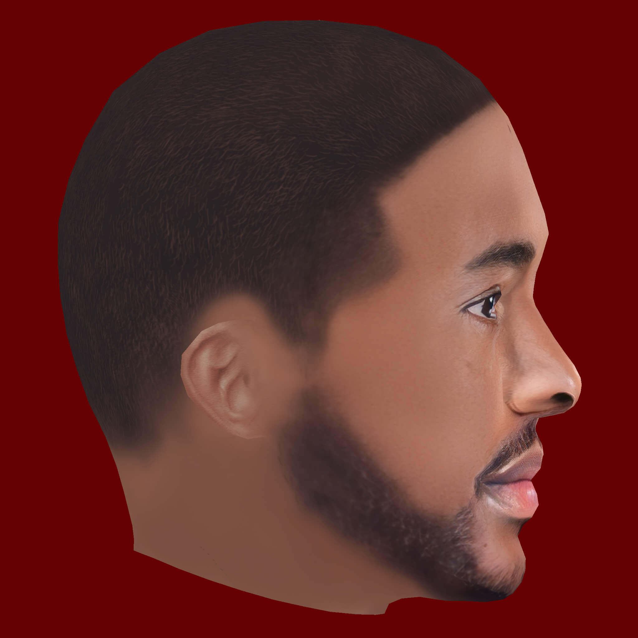 Raheem Sterling Head - Low Poly Head for Game Low Poly 3D Model by ...
