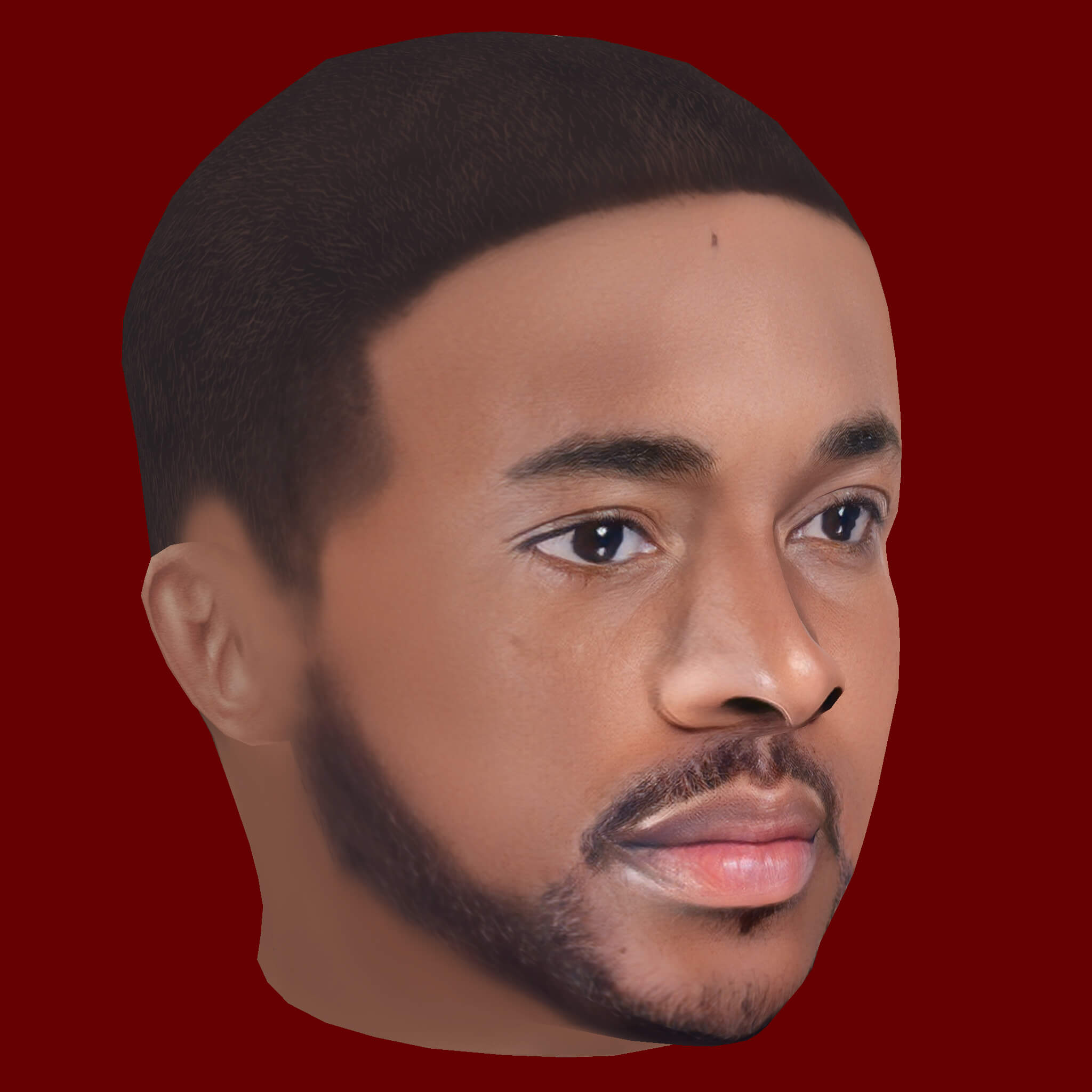 Raheem Sterling Head - Low Poly Head for Game Low Poly 3D Model by ...