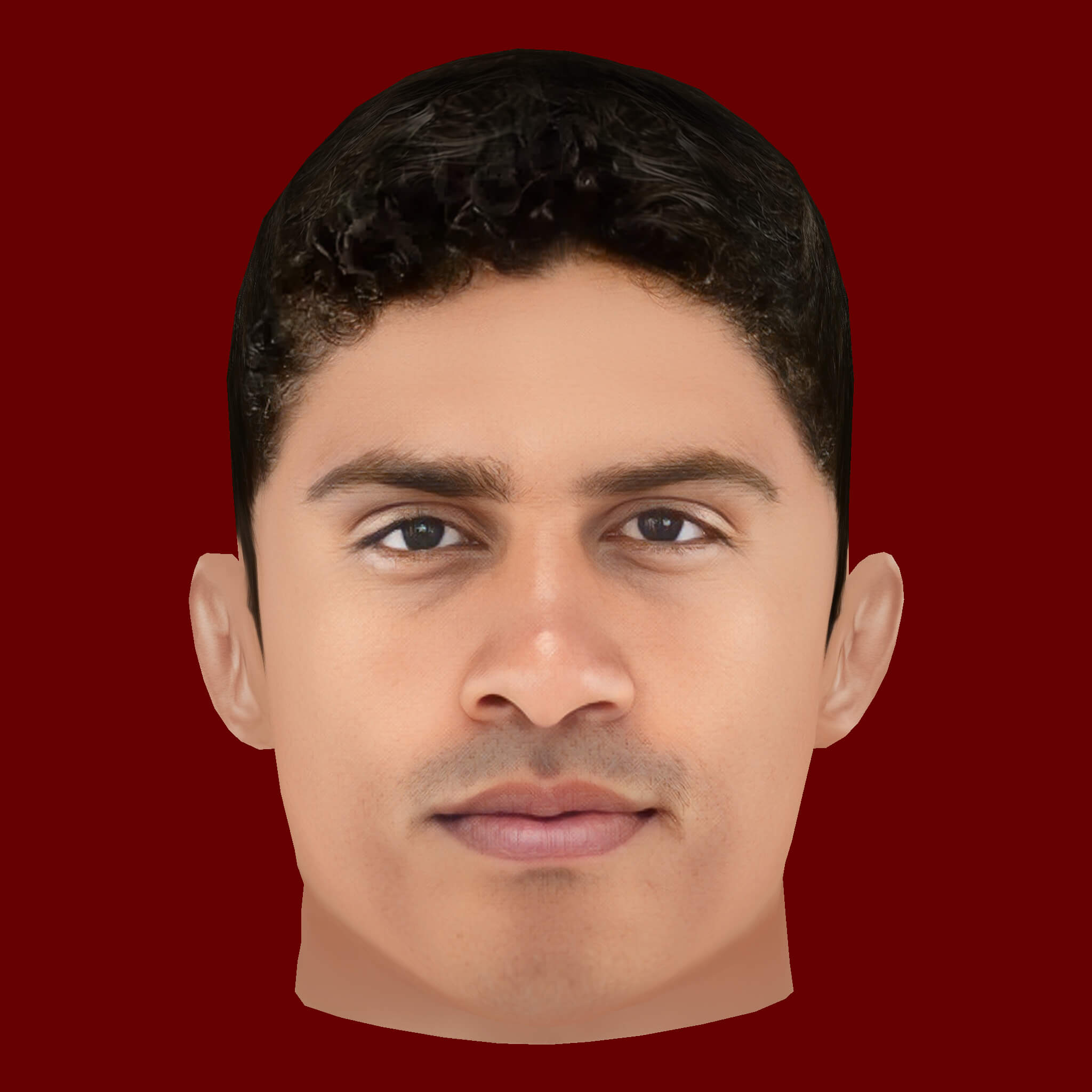 Raphael Varane Head - Low Poly Head for Game 3D Model by Nammichael