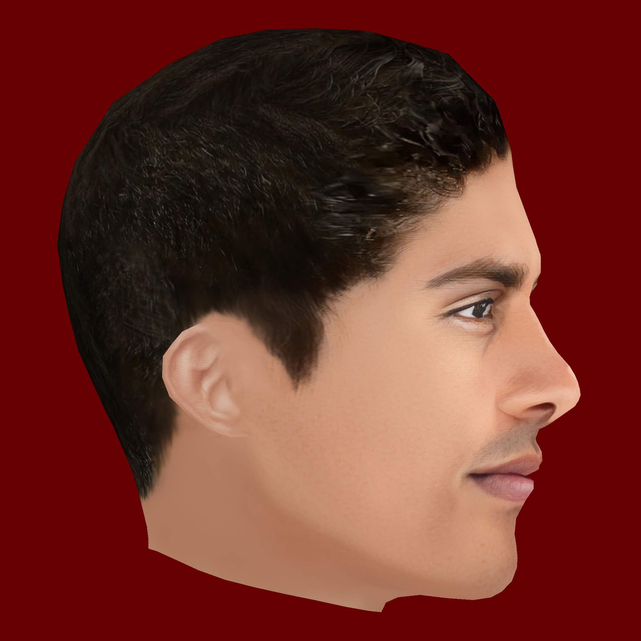 Raphael Varane Head - Low Poly Head for Game 3D Model by Nammichael