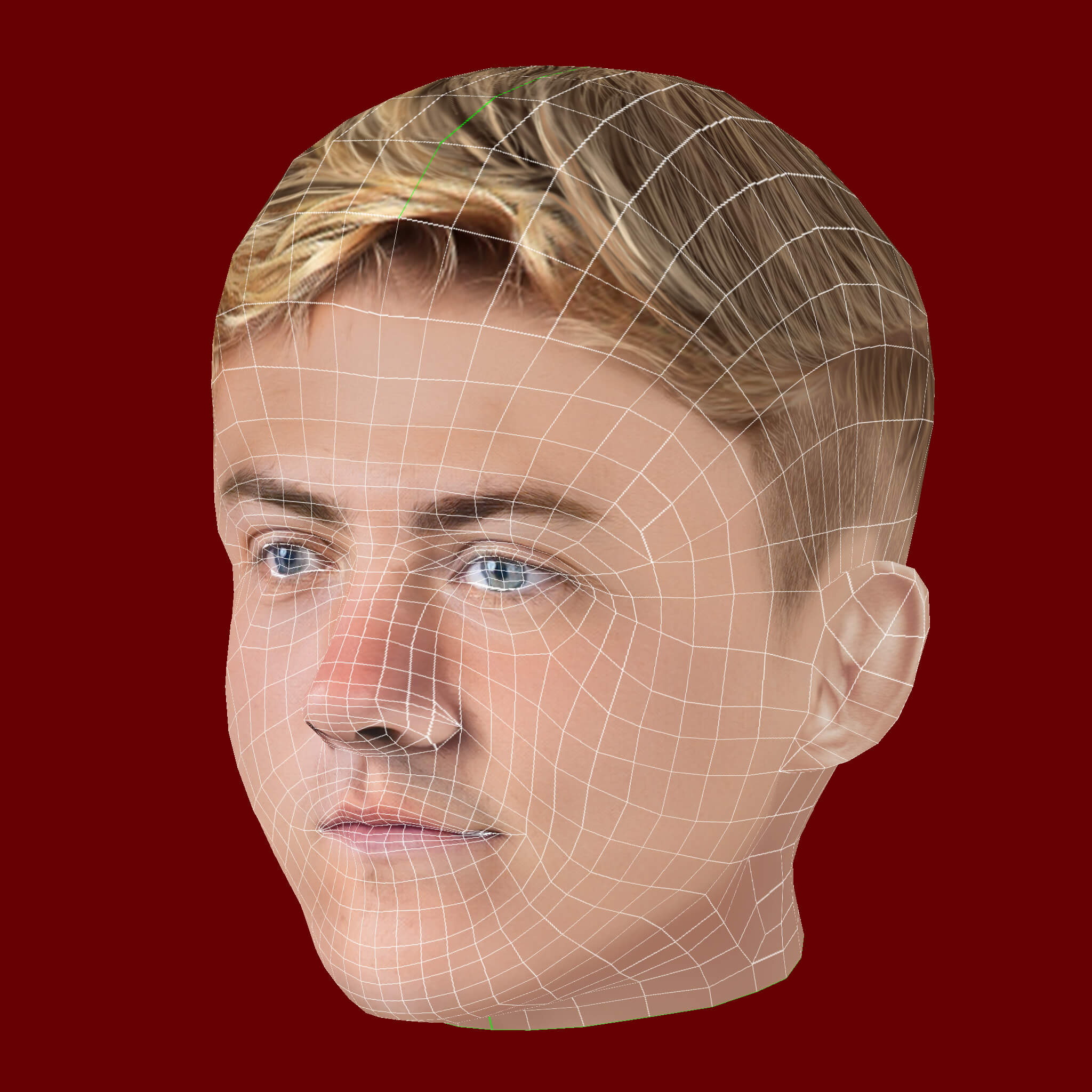 Rasmus Hojlund Head - Low Poly Head for Game 3D Model by Nammichael