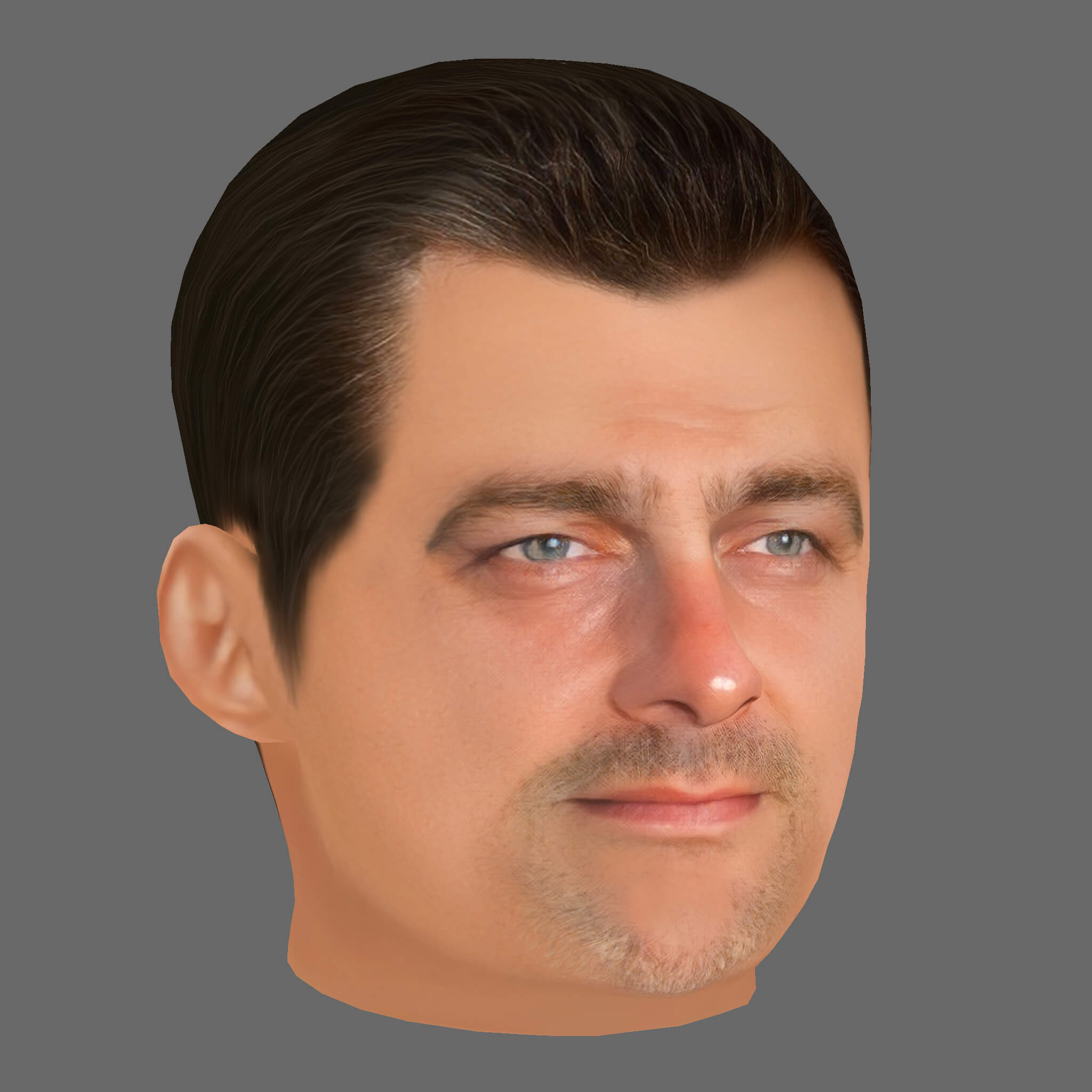 Ray Stevenson Head - Low Poly Head for Game 3D Model by Nammichael