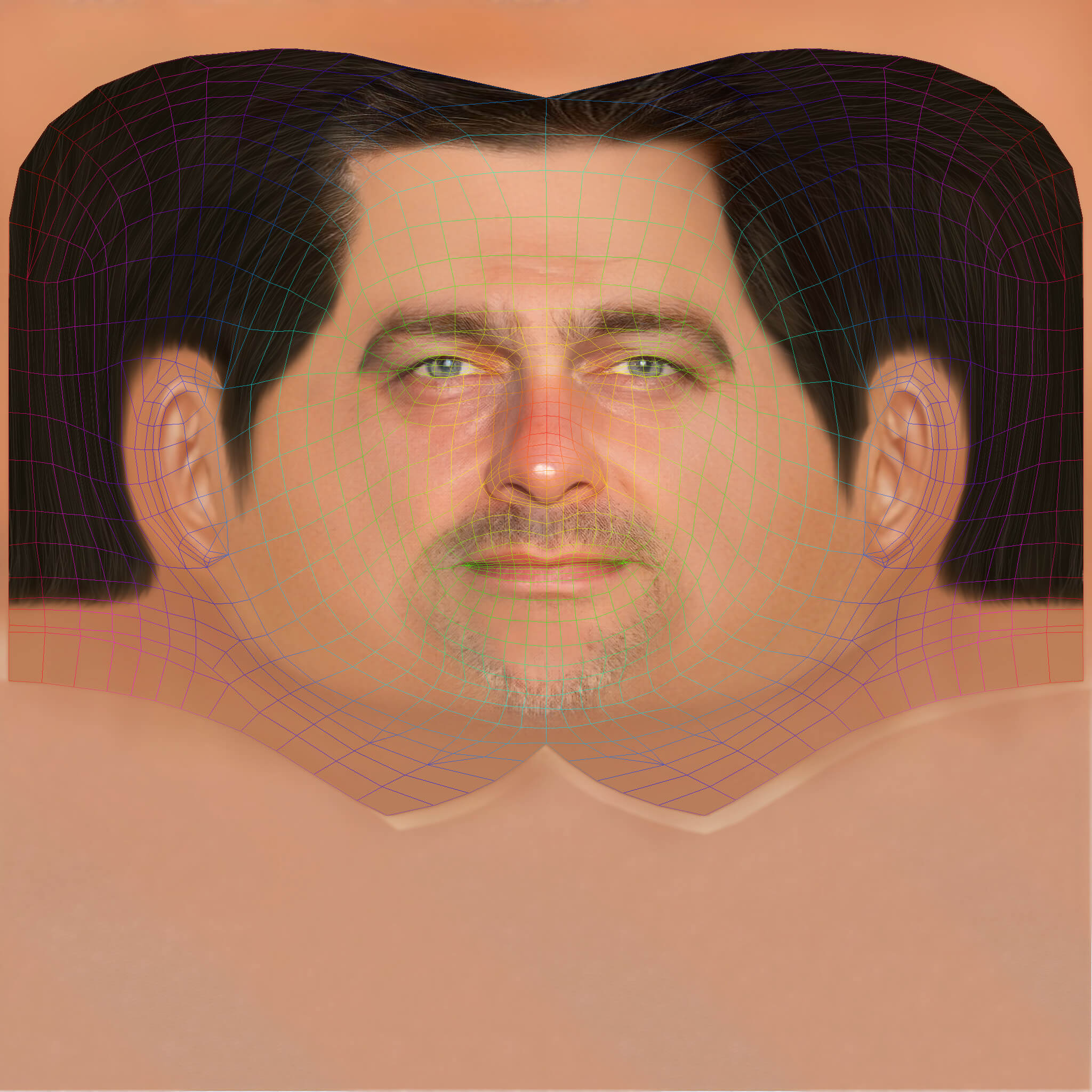 Ray Stevenson Head - Low Poly Head for Game 3D Model by Nammichael