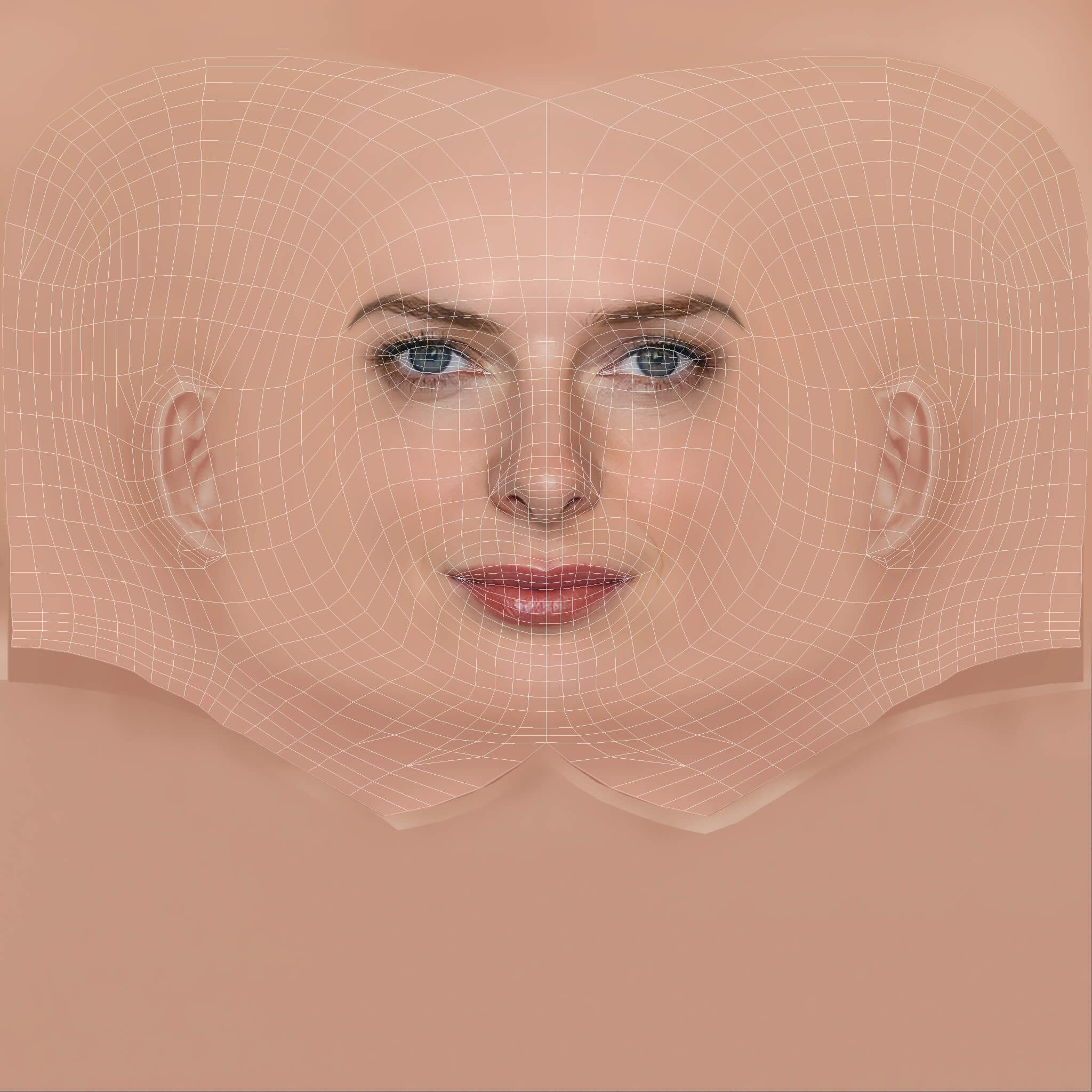 Rebecca Ferguson Head - No Hair - Low Poly Head for Game 3D Model by ...