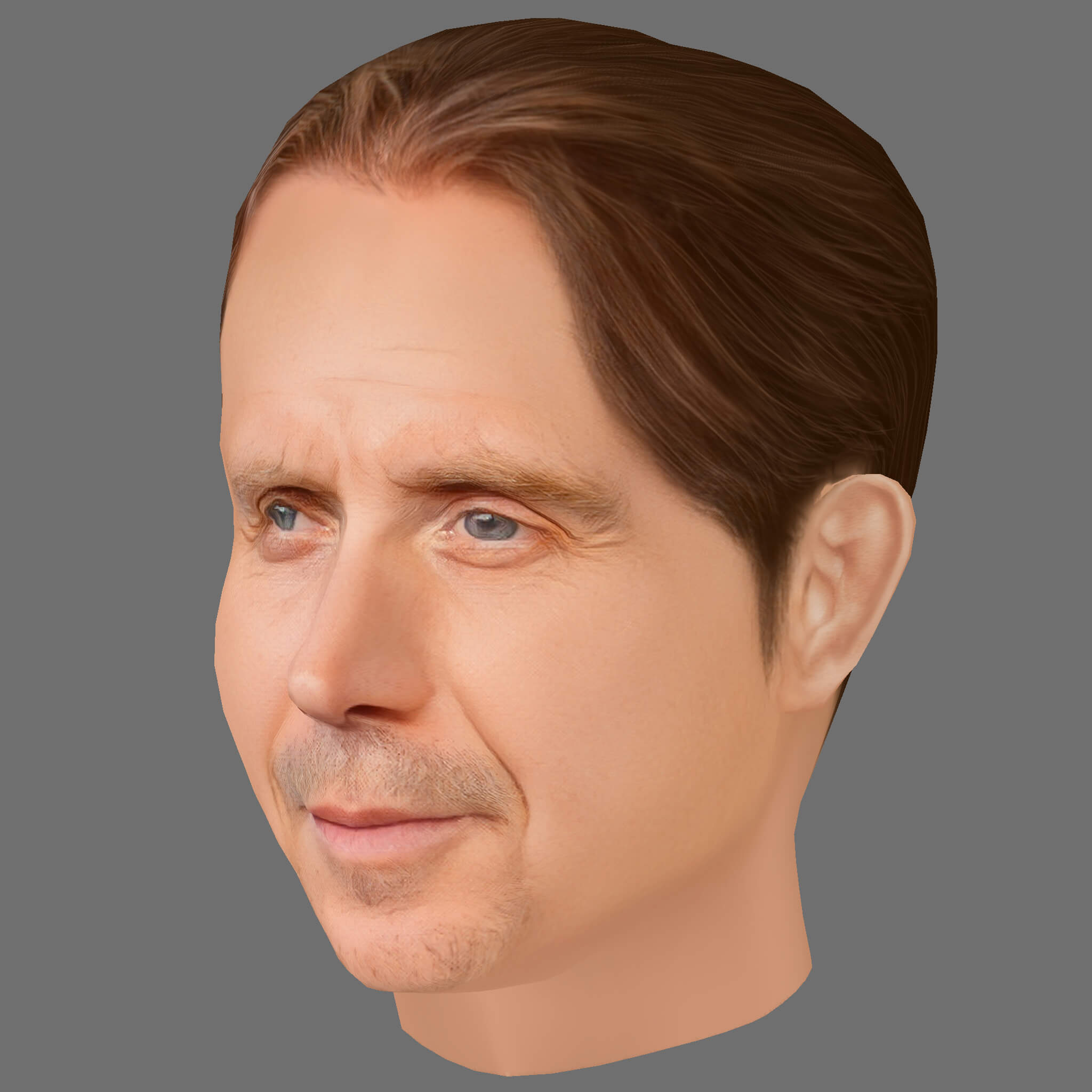 Rhys Ifans Head - Low Poly Head for Game 3D Model by Nammichael