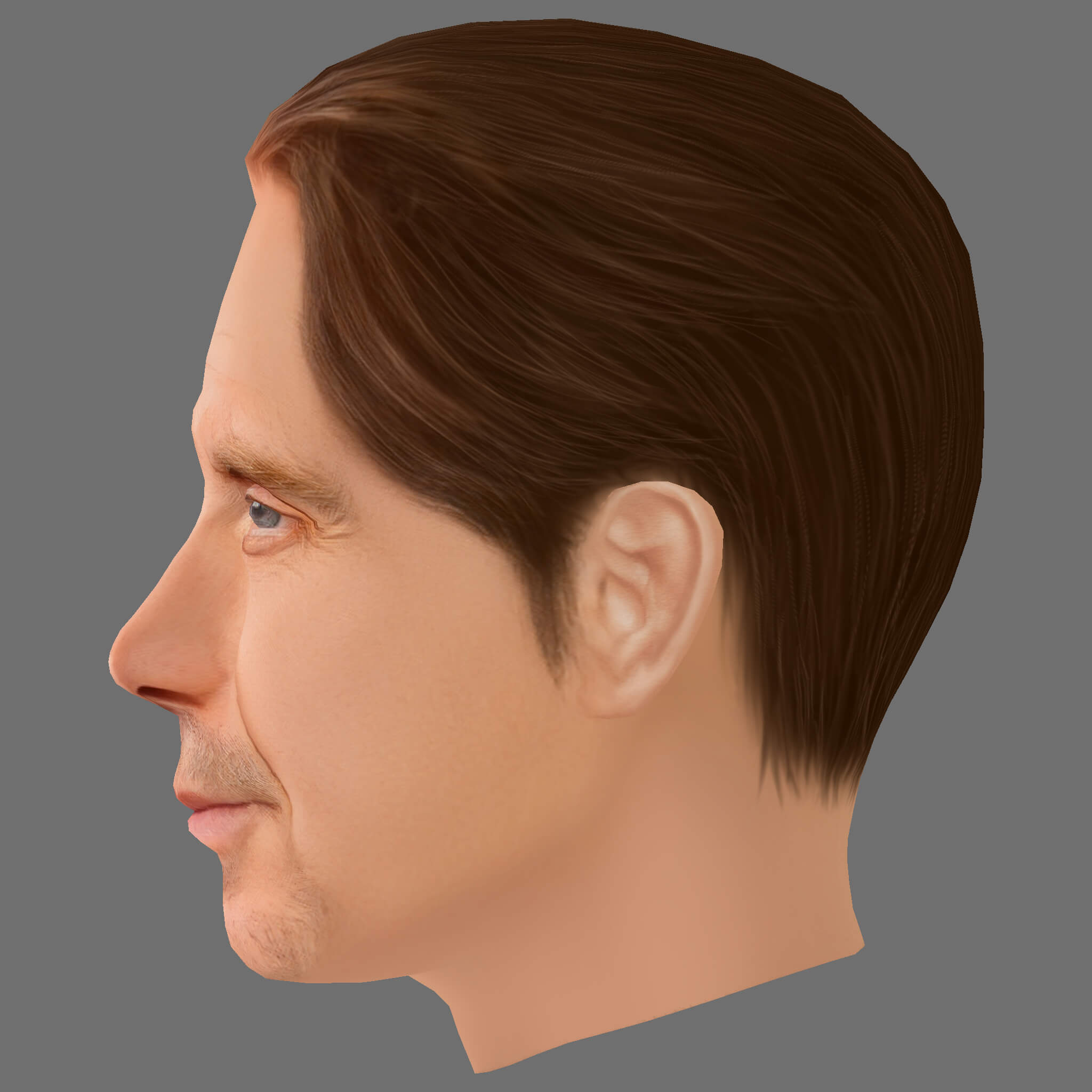 Rhys Ifans Head - Low Poly Head for Game 3D Model by Nammichael
