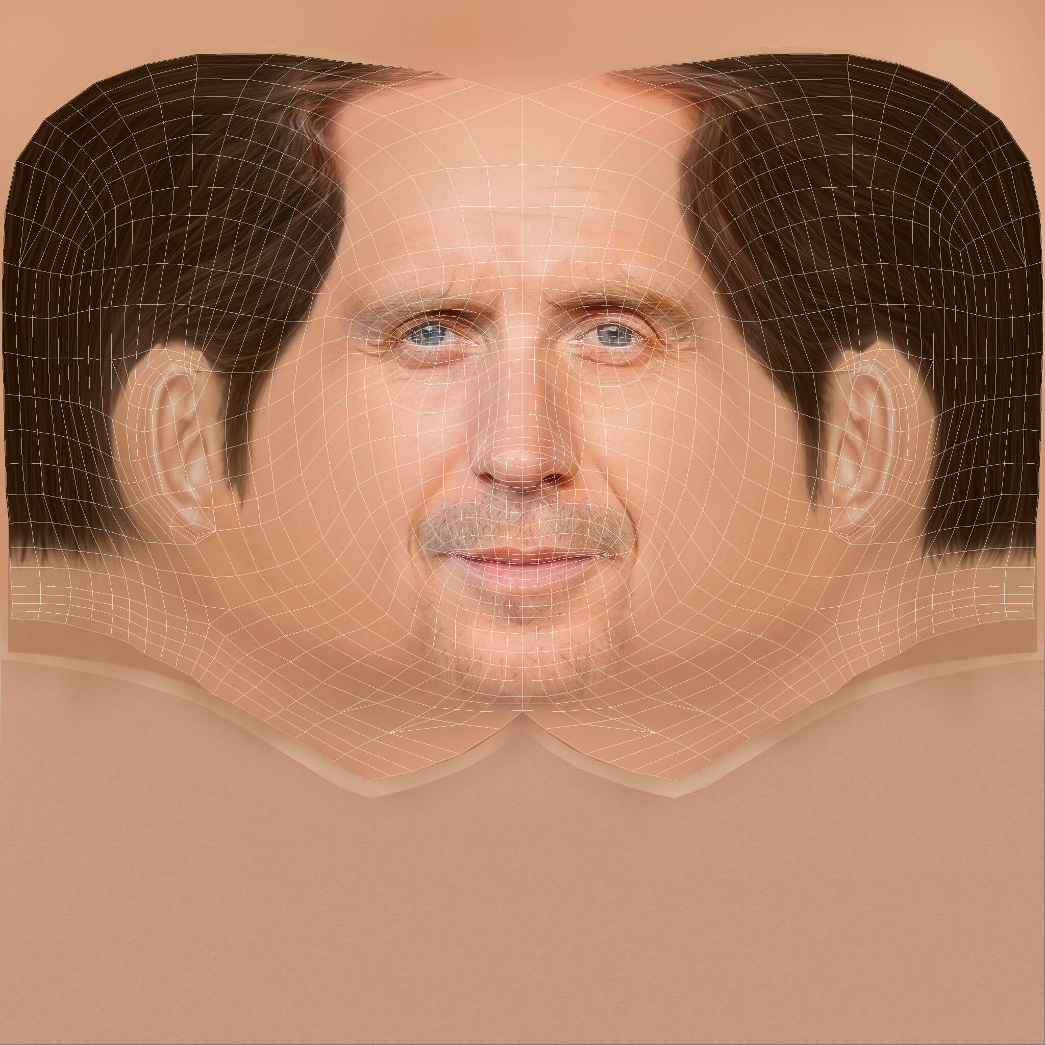 Rhys Ifans Head - Low Poly Head for Game 3D Model by Nammichael