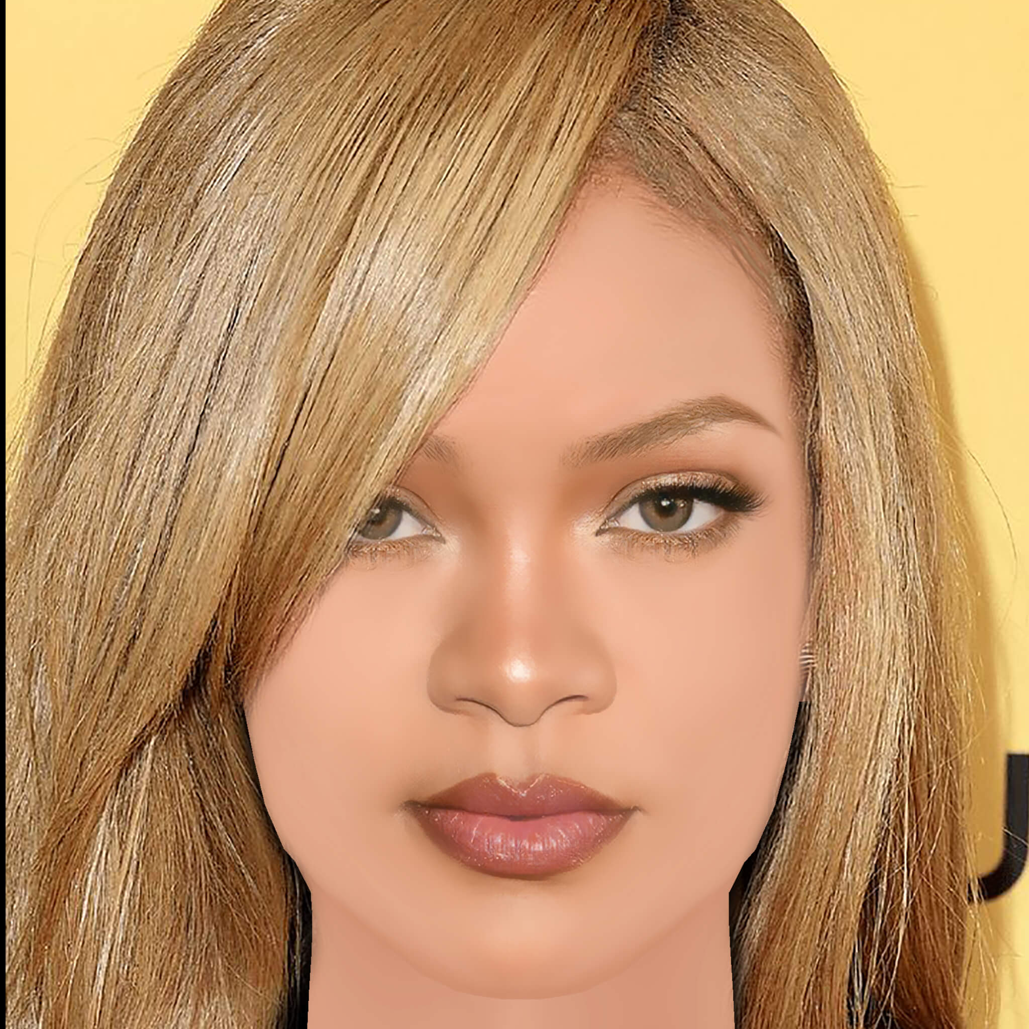Rihanna Head - No Hair - Low Poly Head for Game 3D Model by Nammichael