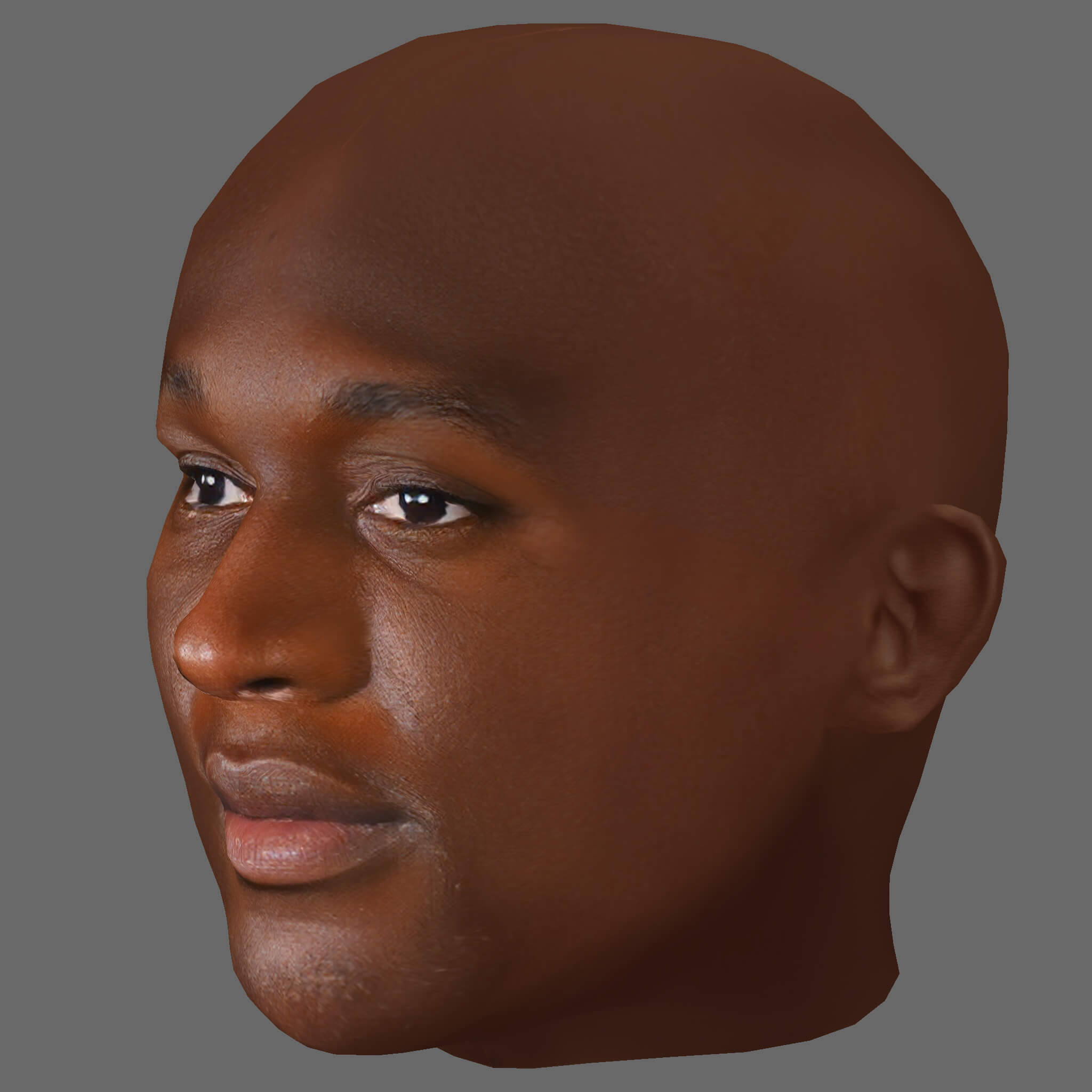 Romelu Lukaku Head - Low Poly Head for Game Low Poly 3D Model by Nammichael