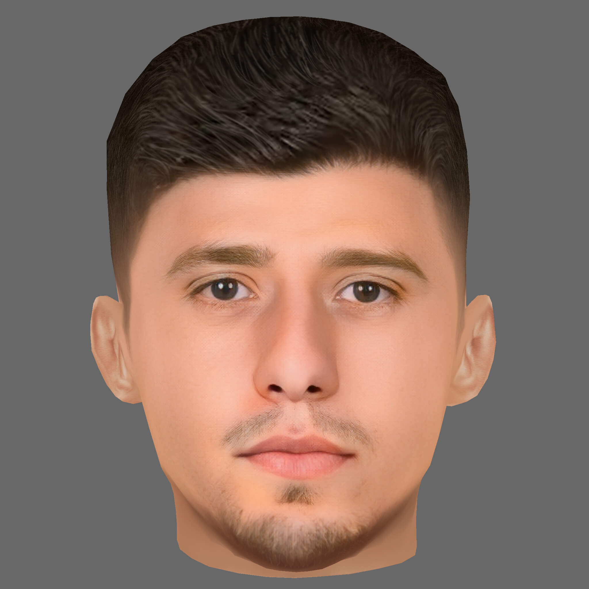 Ruben Dias Head - Low Poly Head for Game Low Poly 3D Model by Nammichael