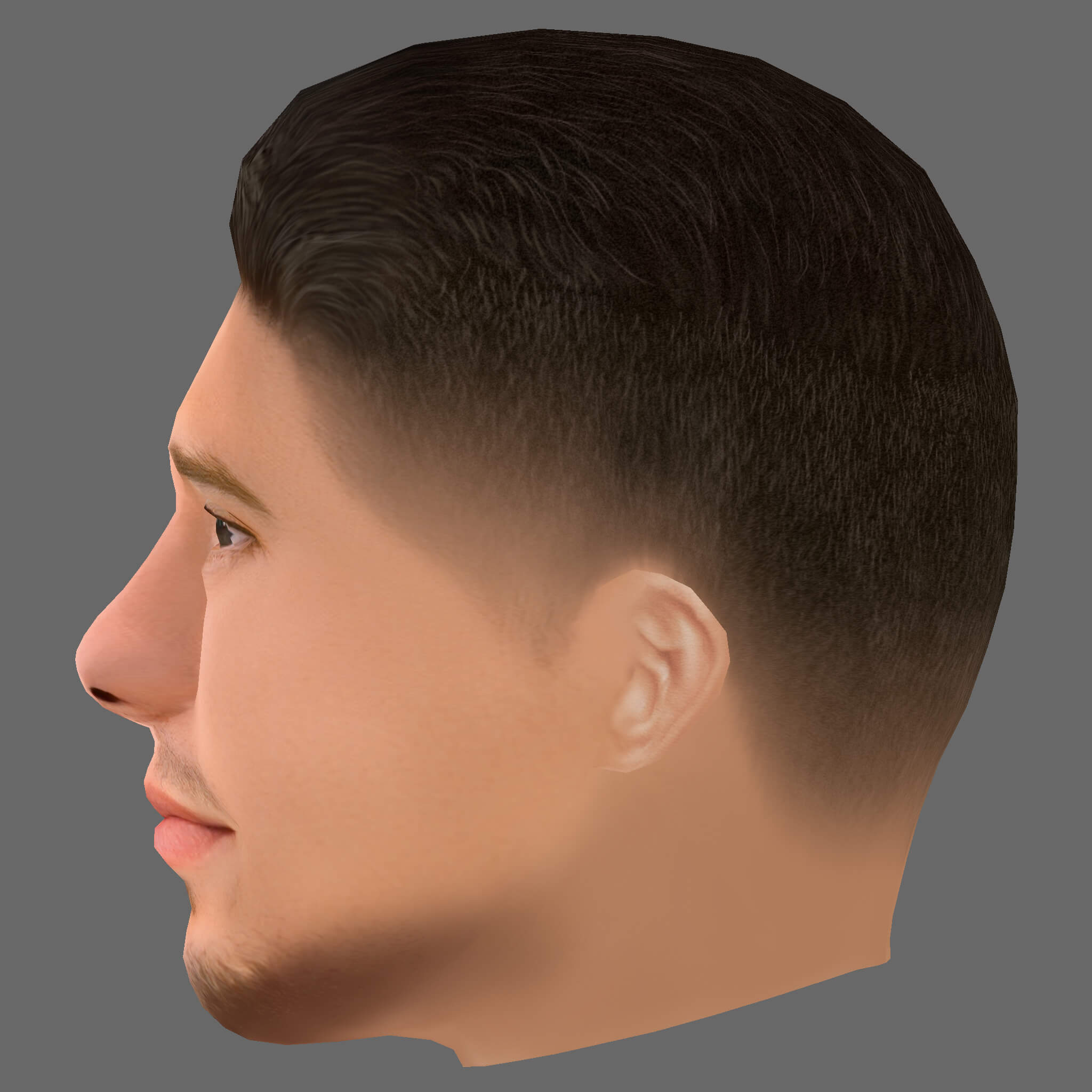 Ruben Dias Head - Low Poly Head for Game Low Poly 3D Model by Nammichael