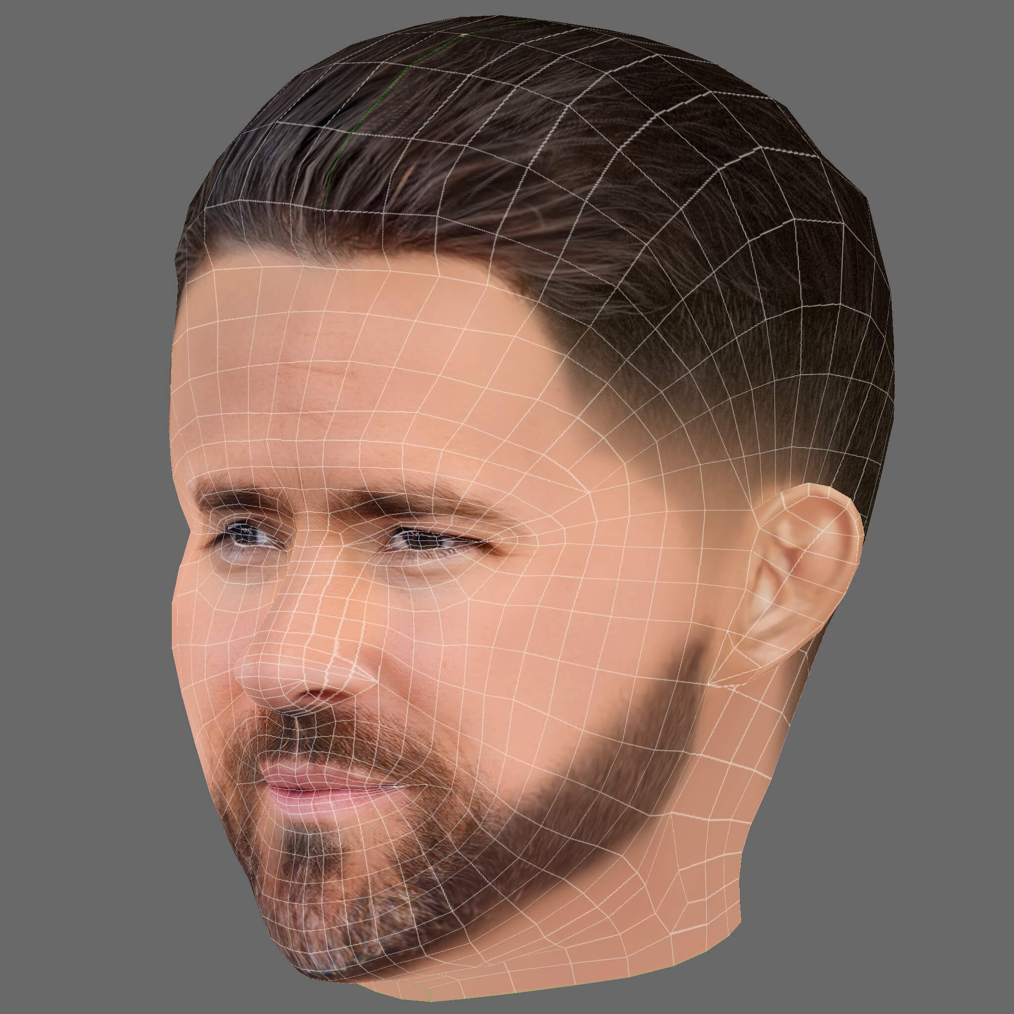 Ryan Reynolds Head - Low Poly Head for Game Low Poly 3D Model by Nammichael