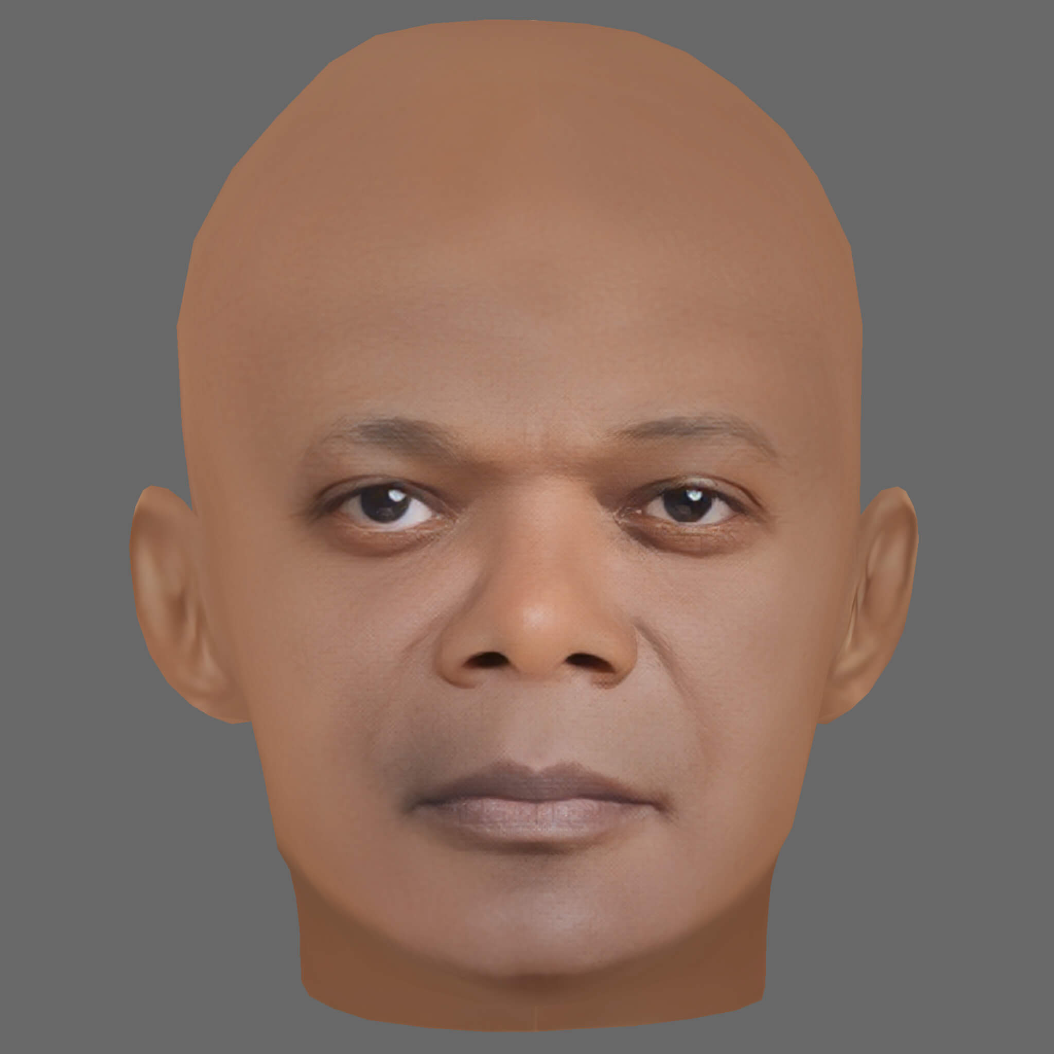 Samuel L. Jackson Head - Low Poly Head for Game 3D Model by Nammichael