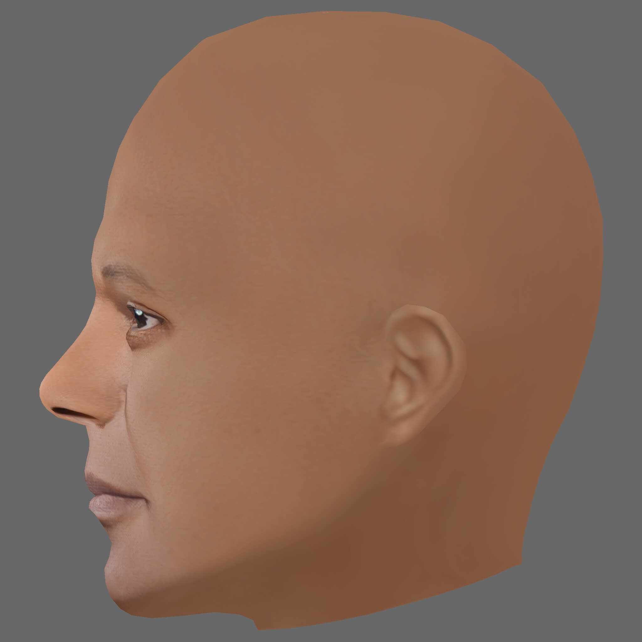 Samuel L. Jackson Head - Low Poly Head for Game 3D Model by Nammichael