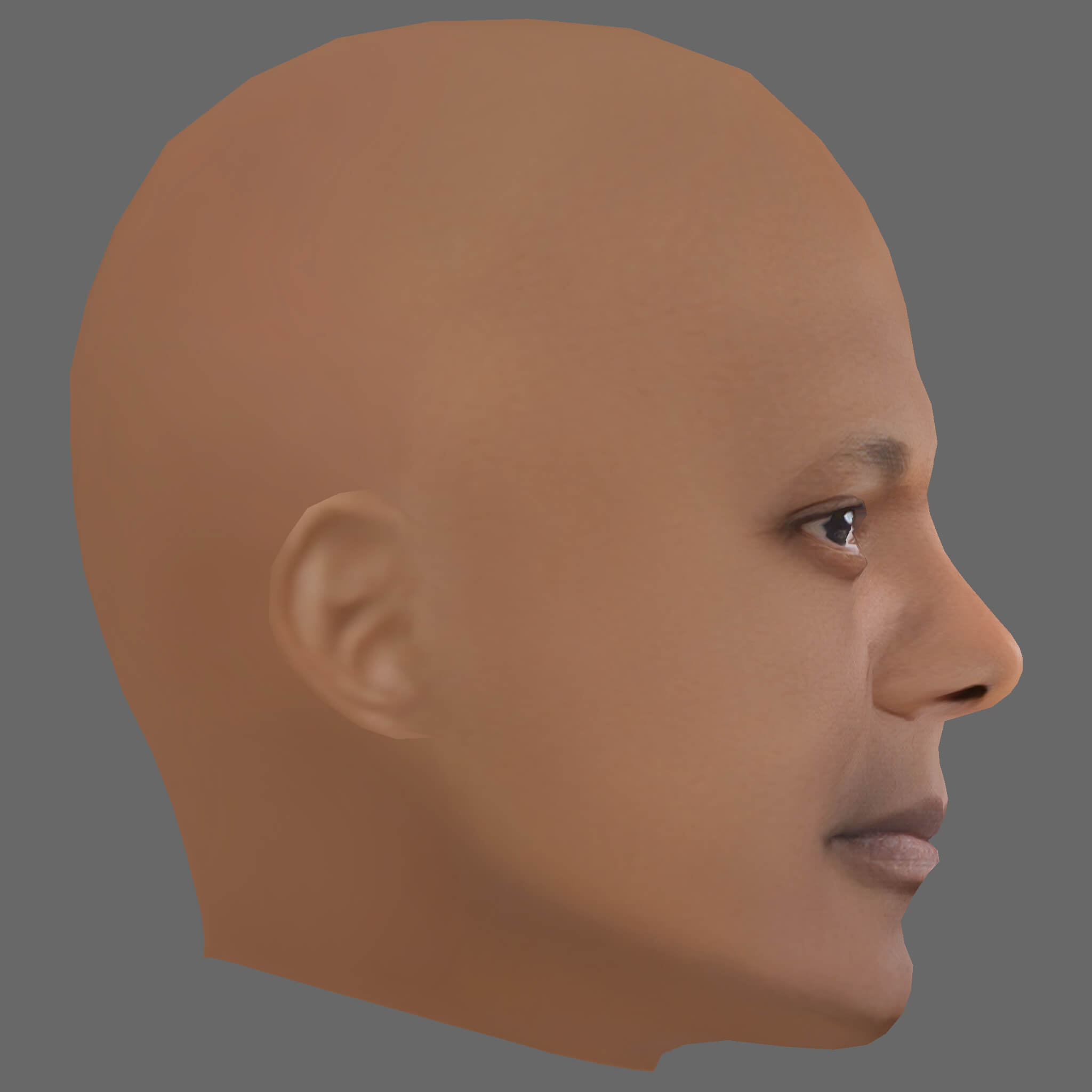 Samuel L. Jackson Head - Low Poly Head for Game 3D Model by Nammichael