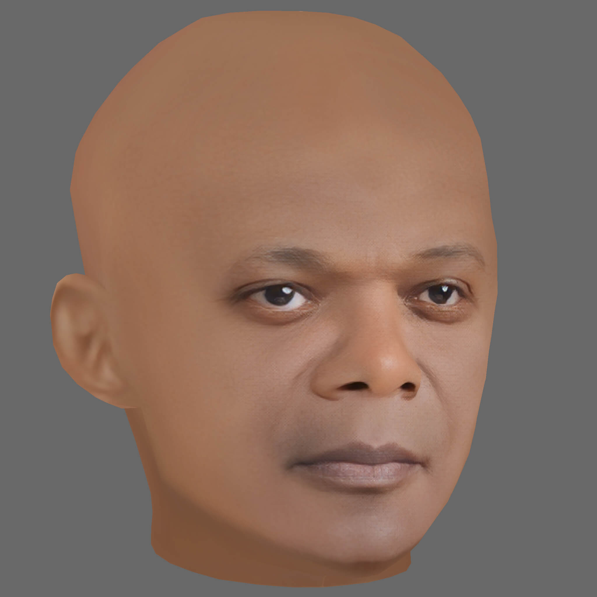 Samuel L. Jackson Head - Low Poly Head for Game 3D Model by Nammichael