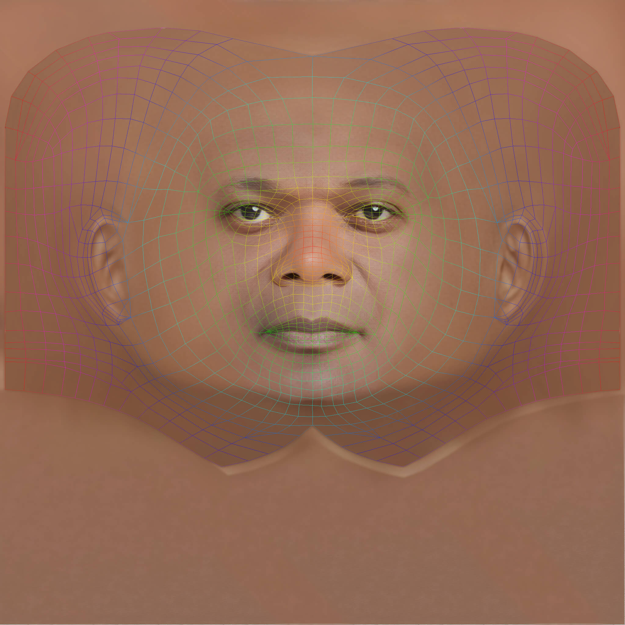 Samuel L. Jackson Head - Low Poly Head for Game 3D Model by Nammichael