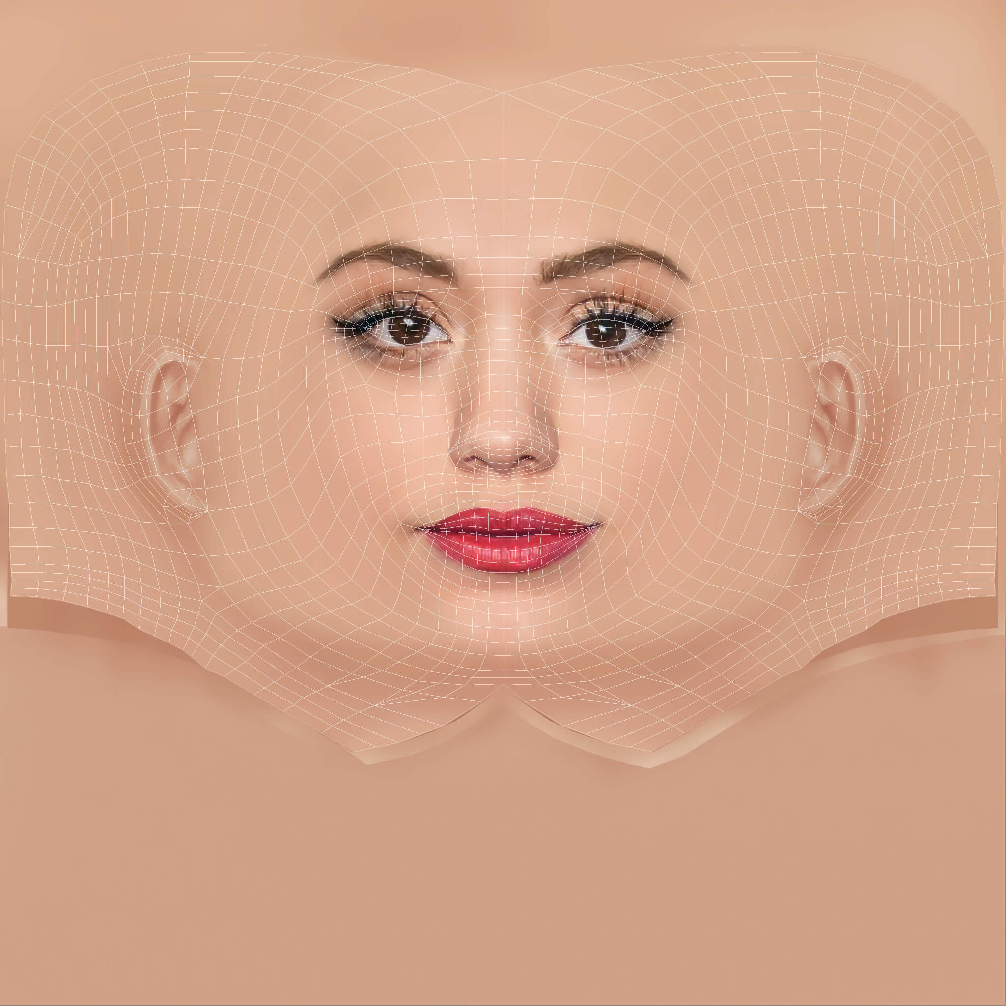 Sarah Jeffery Head - No Hair - Low Poly Head for Game 3D Model by ...