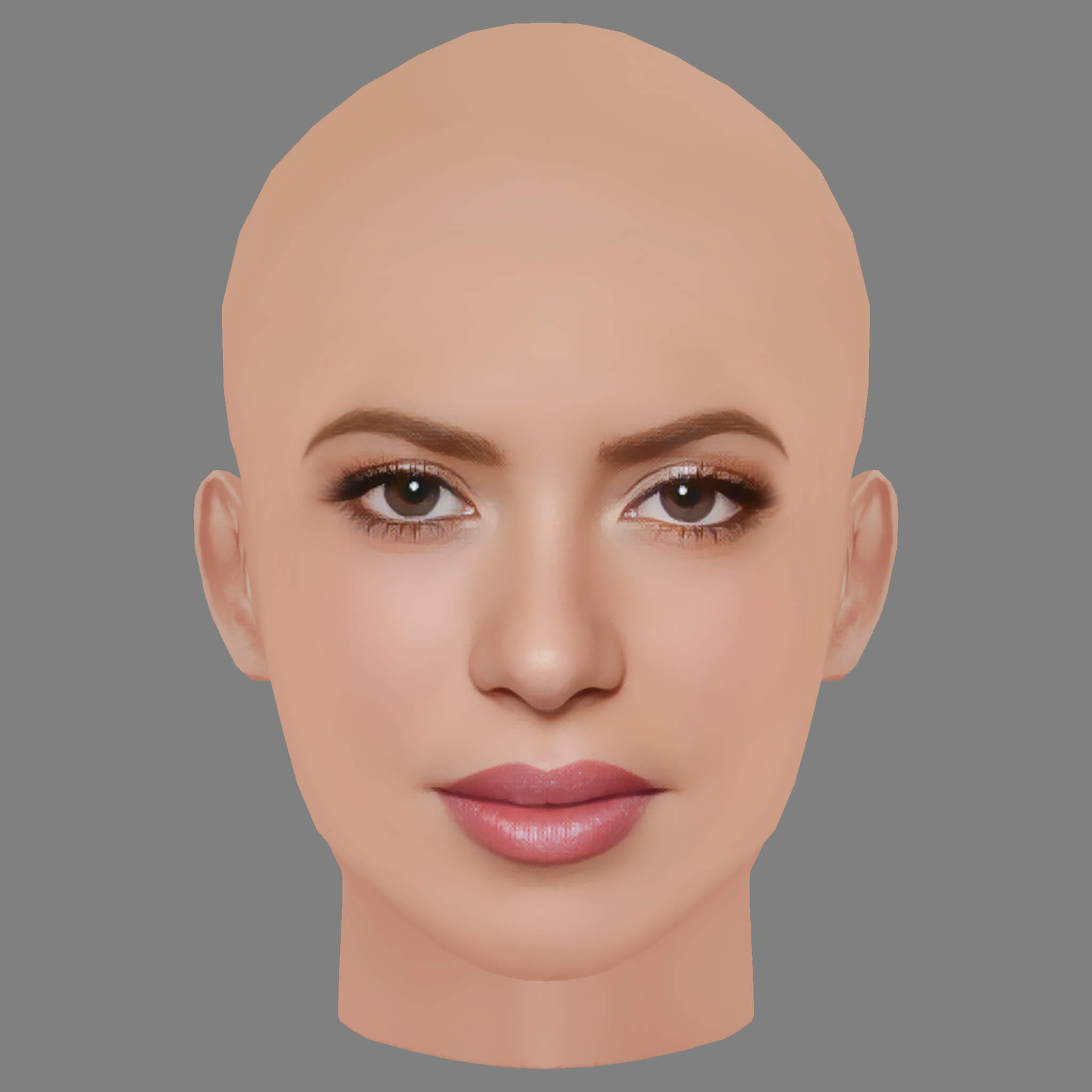 Shakira Head - No Hair - Low Poly Head for Game 3D Model by Nammichael