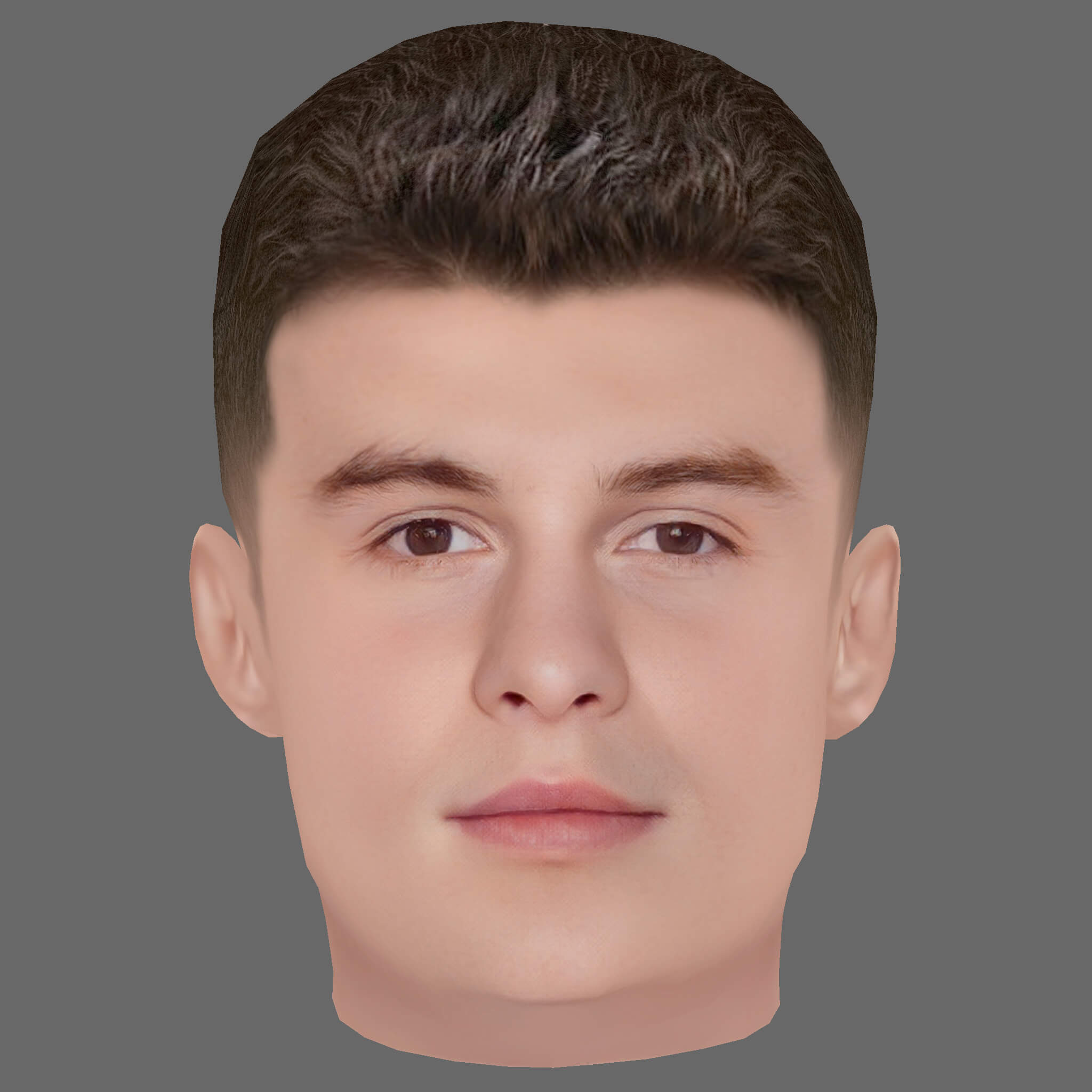 Shawn Mendes Head - Low Poly Head for Game Low Poly 3D Model by Nammichael