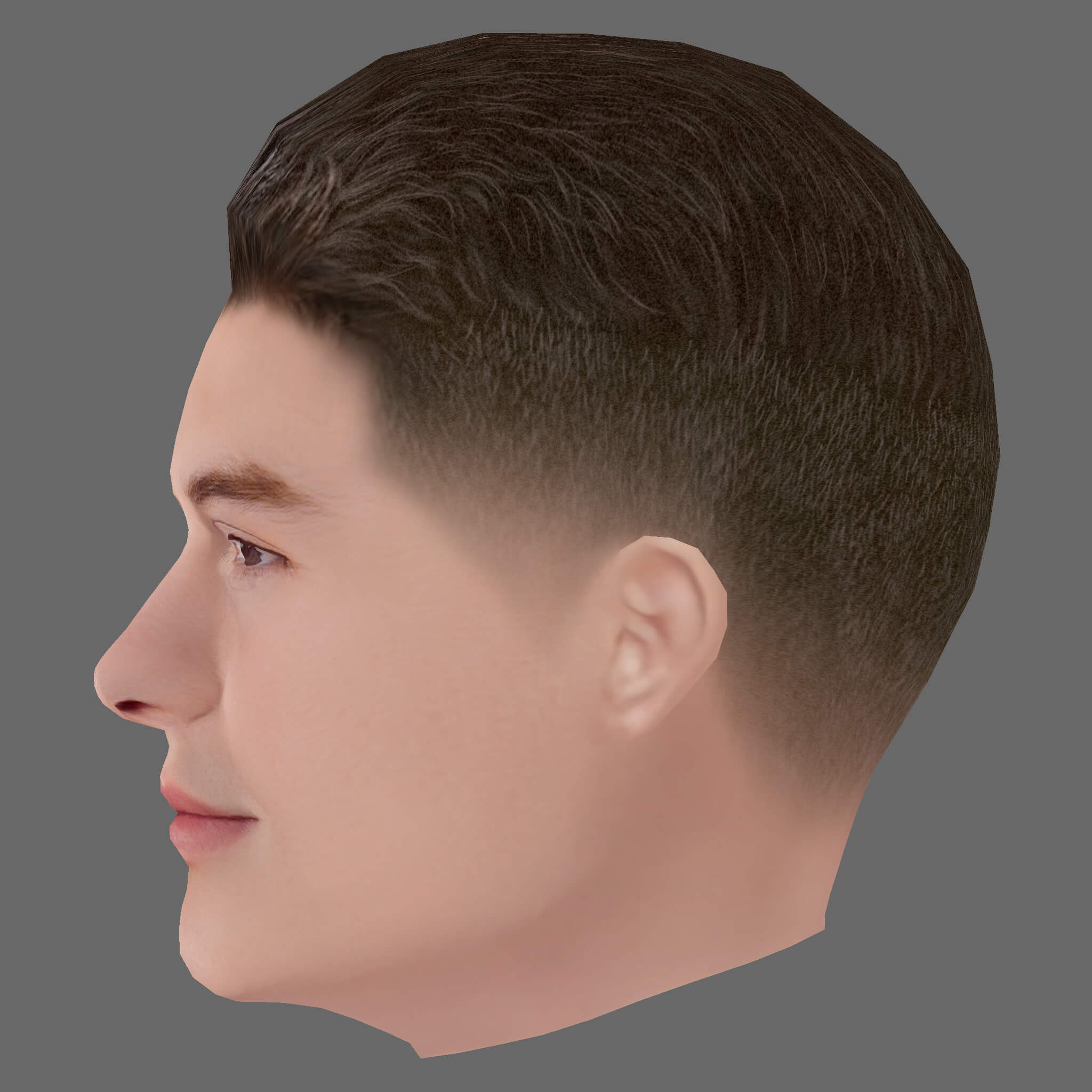 Shawn Mendes Head - Low Poly Head for Game Low Poly 3D Model by Nammichael