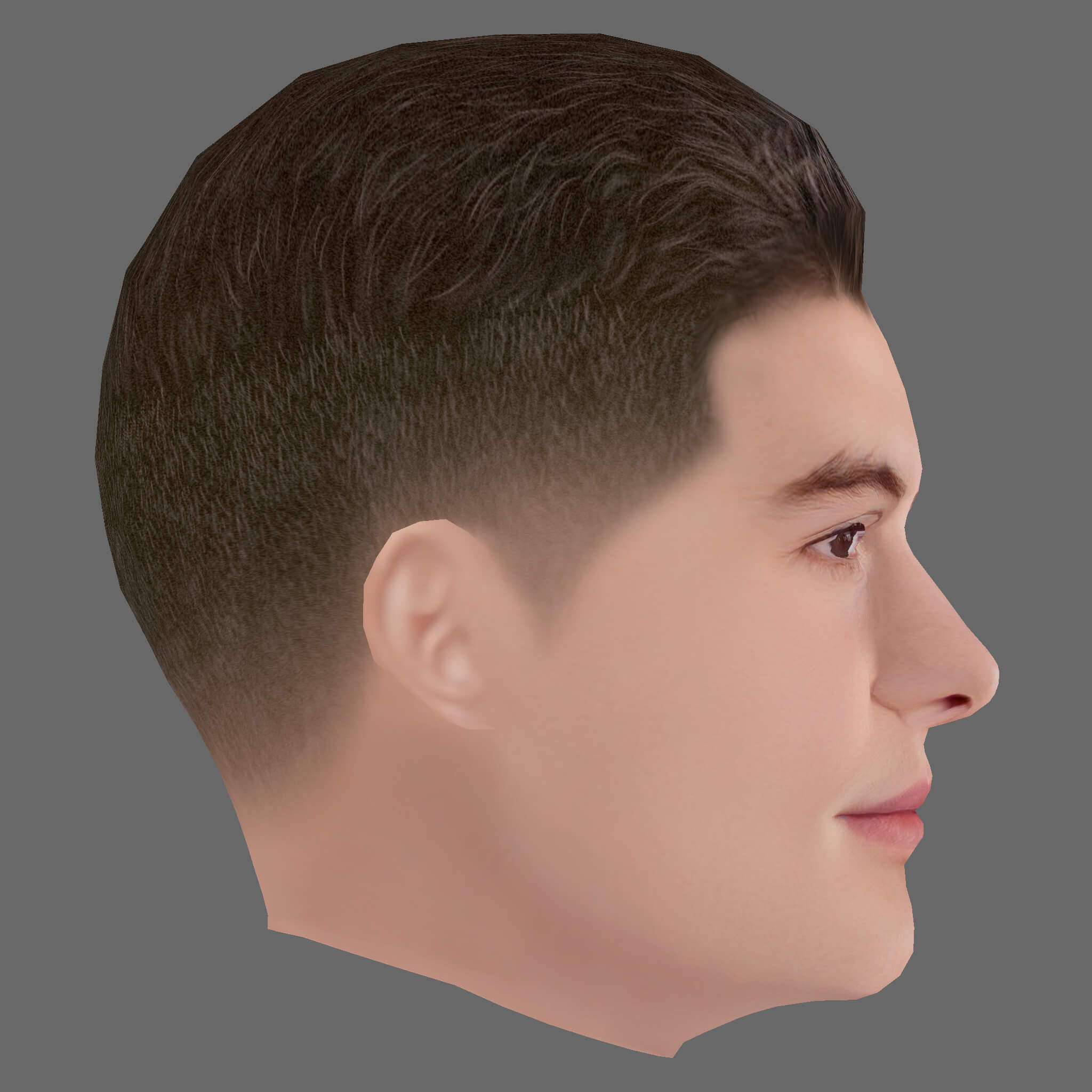 Shawn Mendes Head - Low Poly Head for Game Low Poly 3D Model by Nammichael
