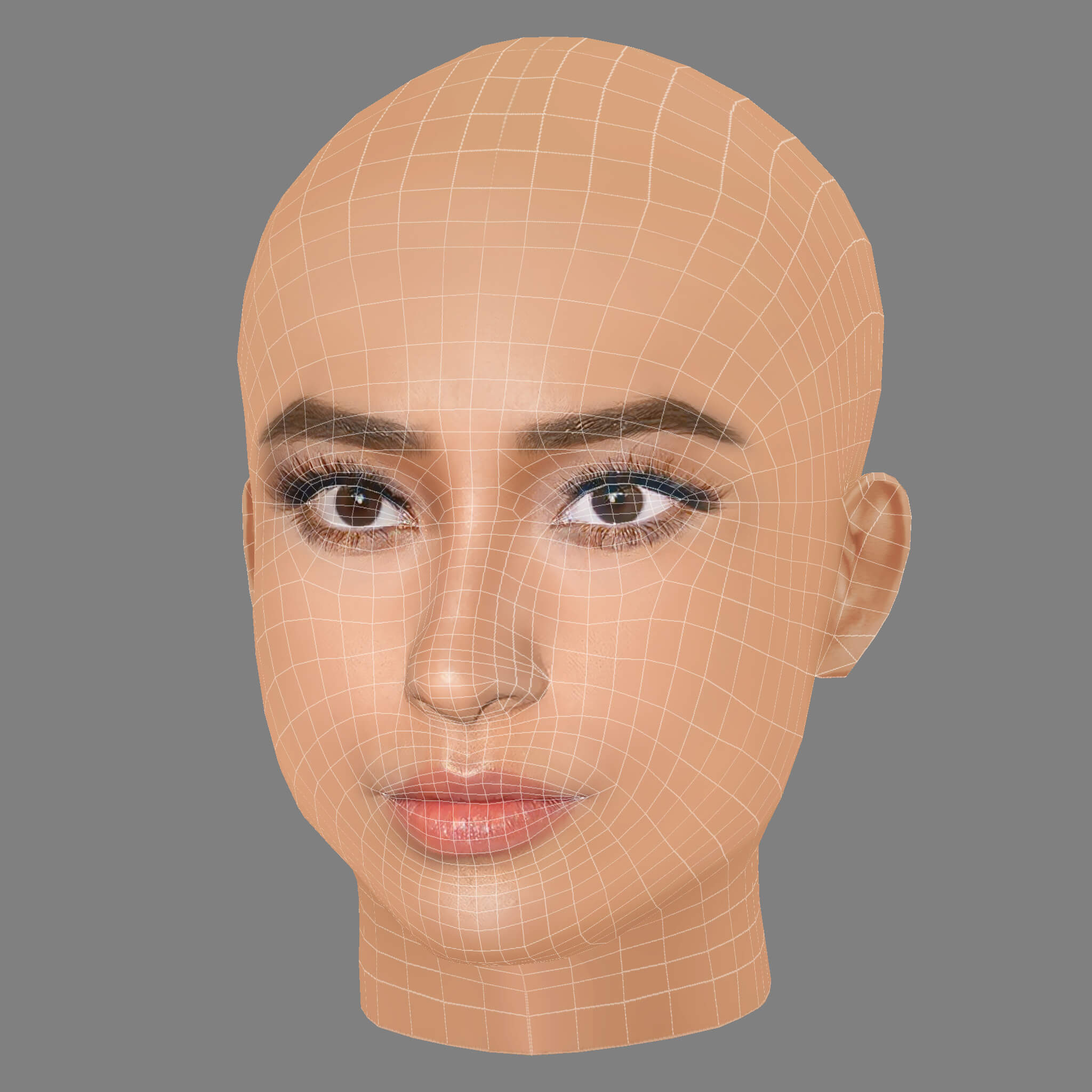 Shay Mitchell Head - No Hair - Low Poly Head for Game 3D Model by ...