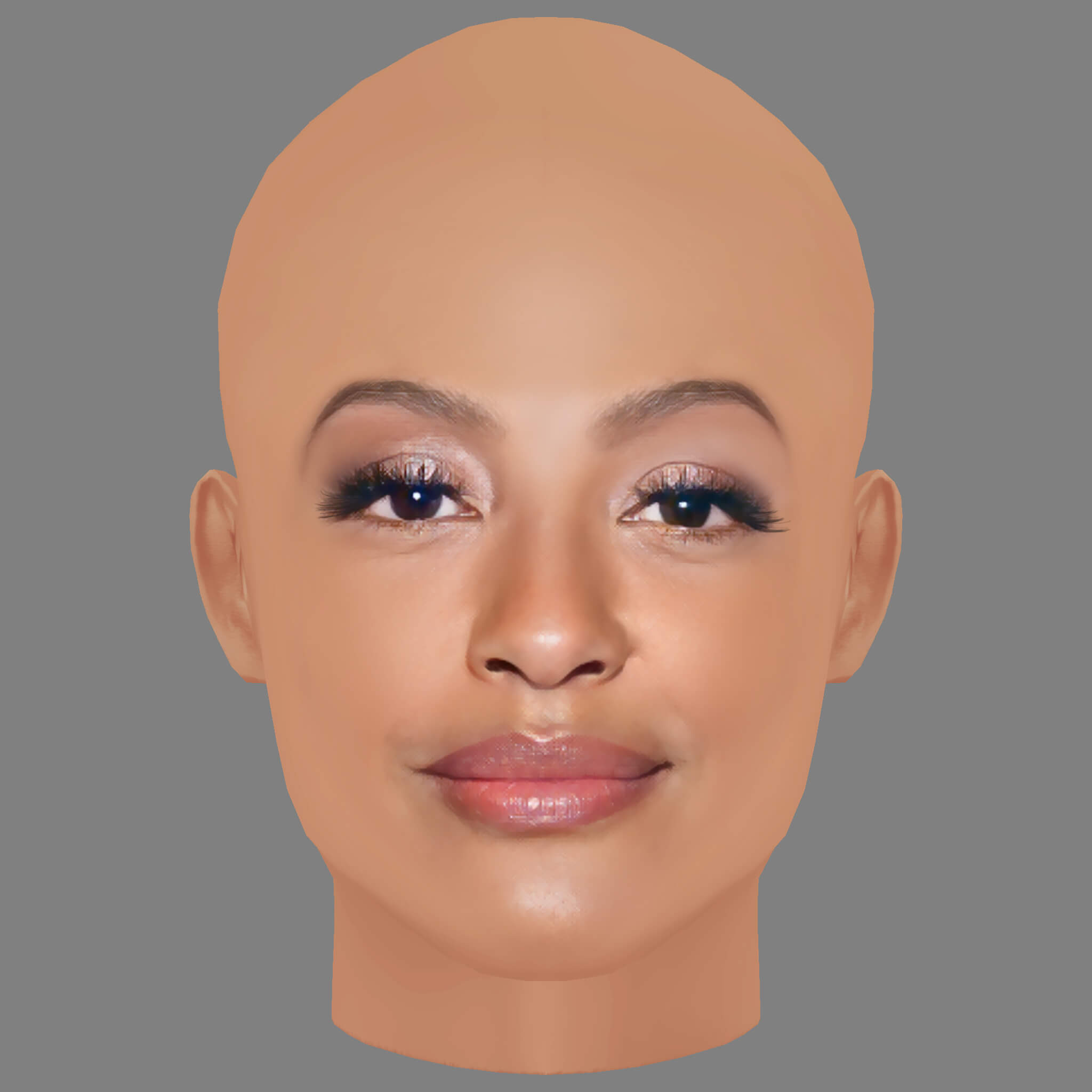 Sheron Menezzes Head - No Hair - Low Poly Head for Game 3D Model by ...