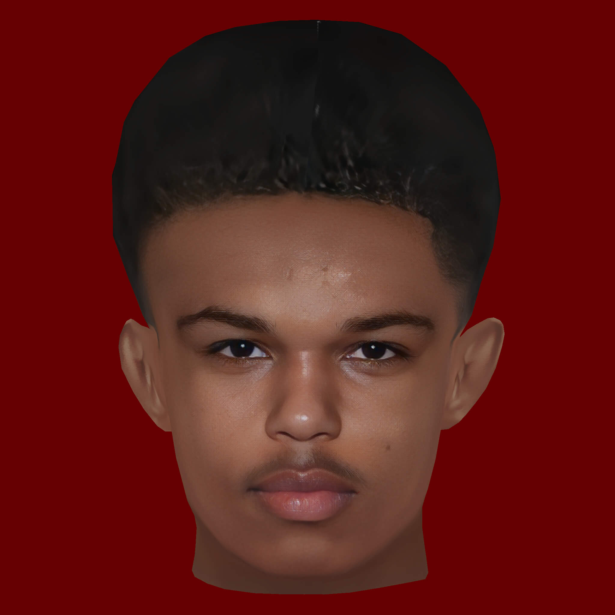 Shola Shoretire Head - Low Poly Head for Game 3D Model by Nammichael