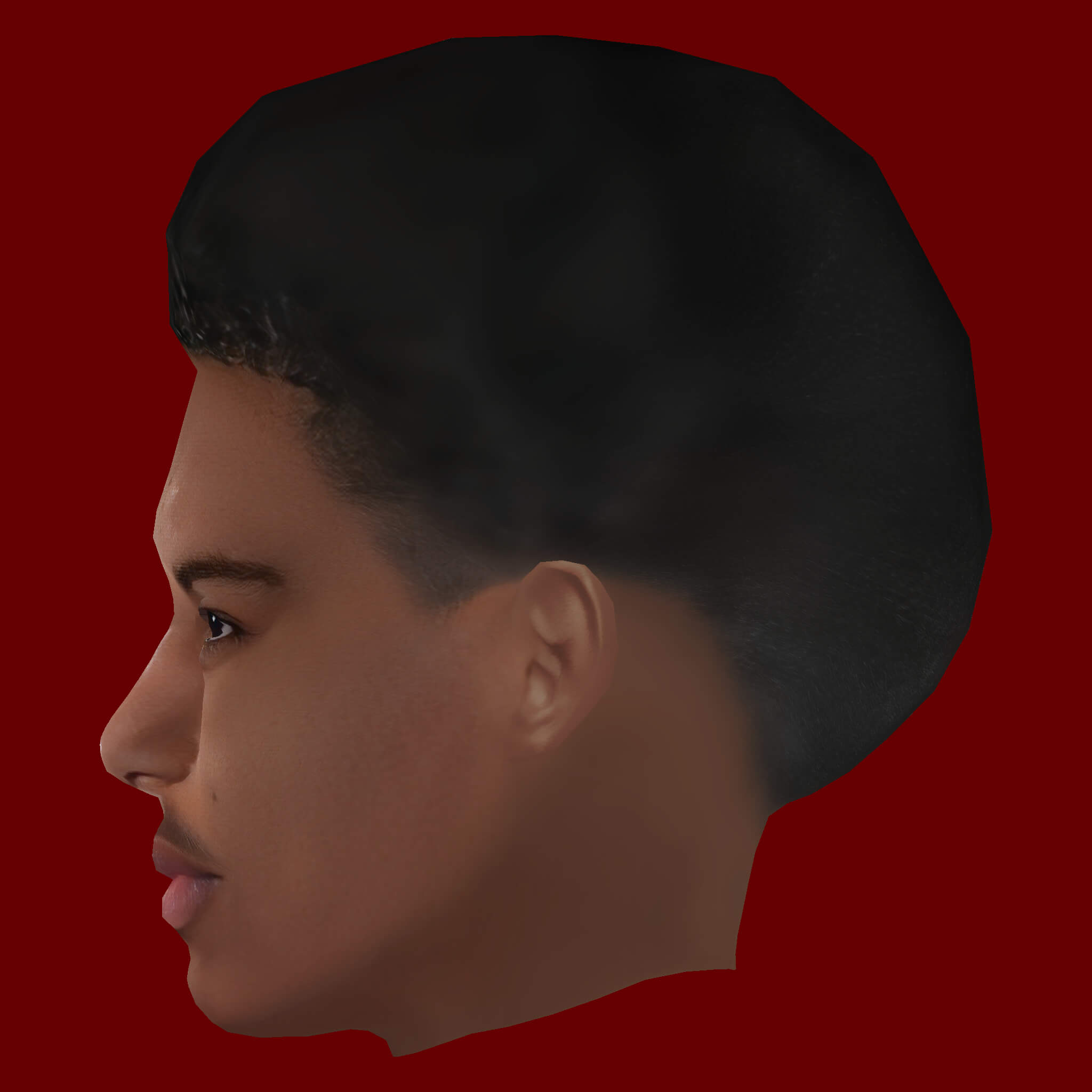 Shola Shoretire Head - Low Poly Head for Game 3D Model by Nammichael
