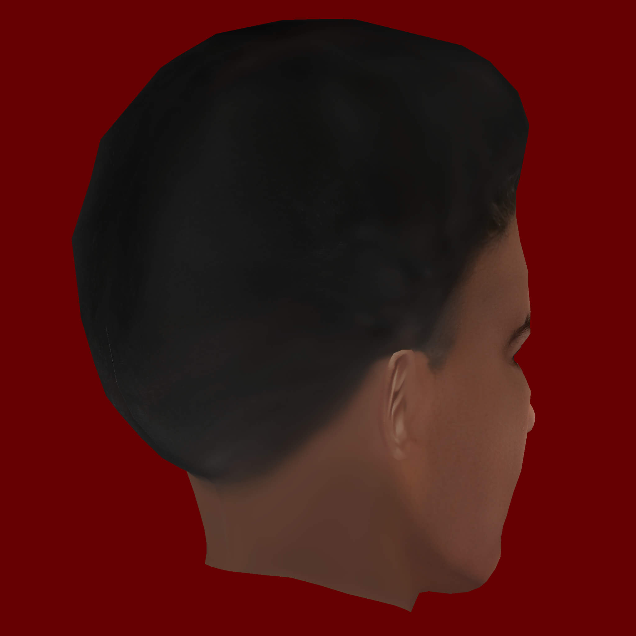 Shola Shoretire Head - Low Poly Head for Game 3D Model by Nammichael