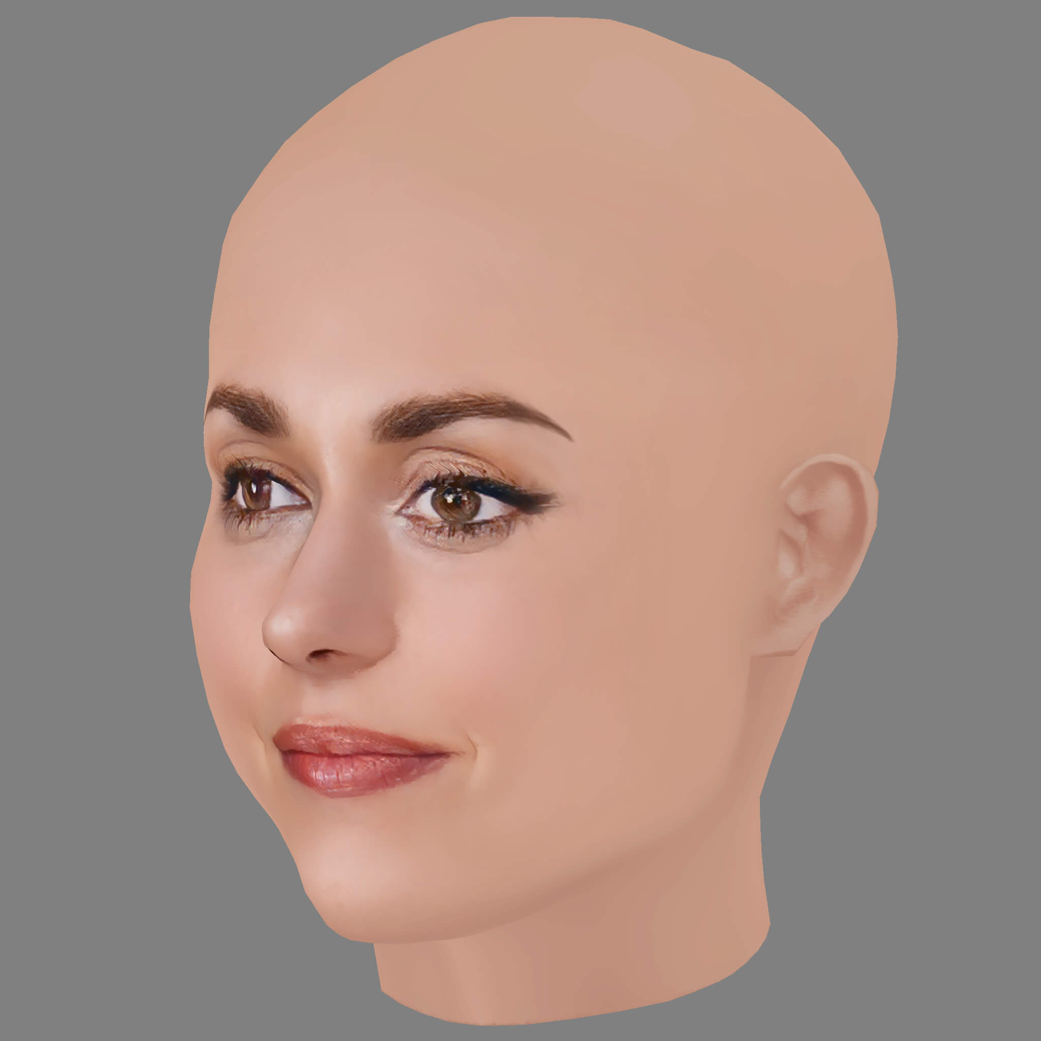 Silvia Alonso Head - No Hair - Low Poly Head for Game 3D Model by ...