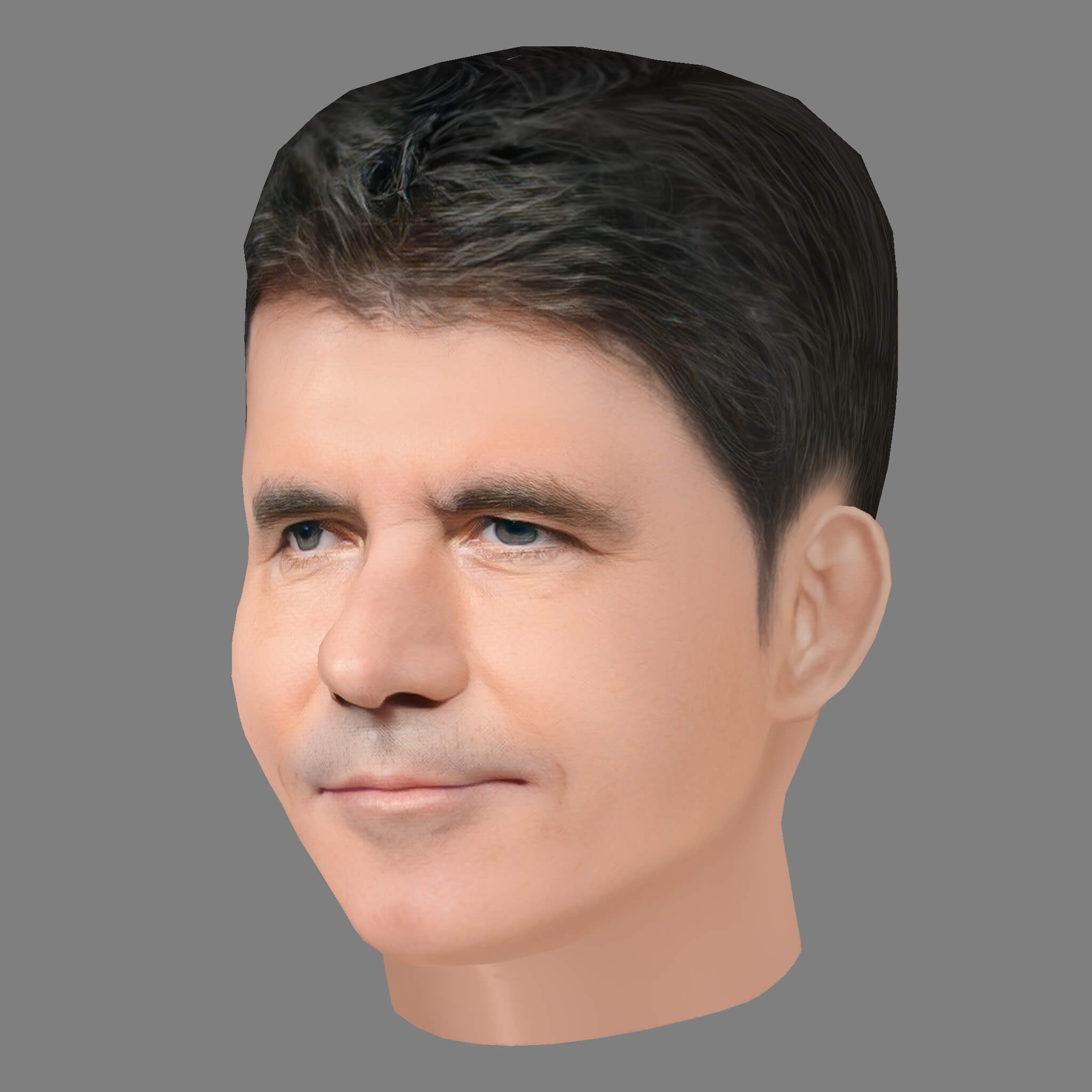 Simon Cowell Head - Low Poly Head for Game 3D Model by Nammichael