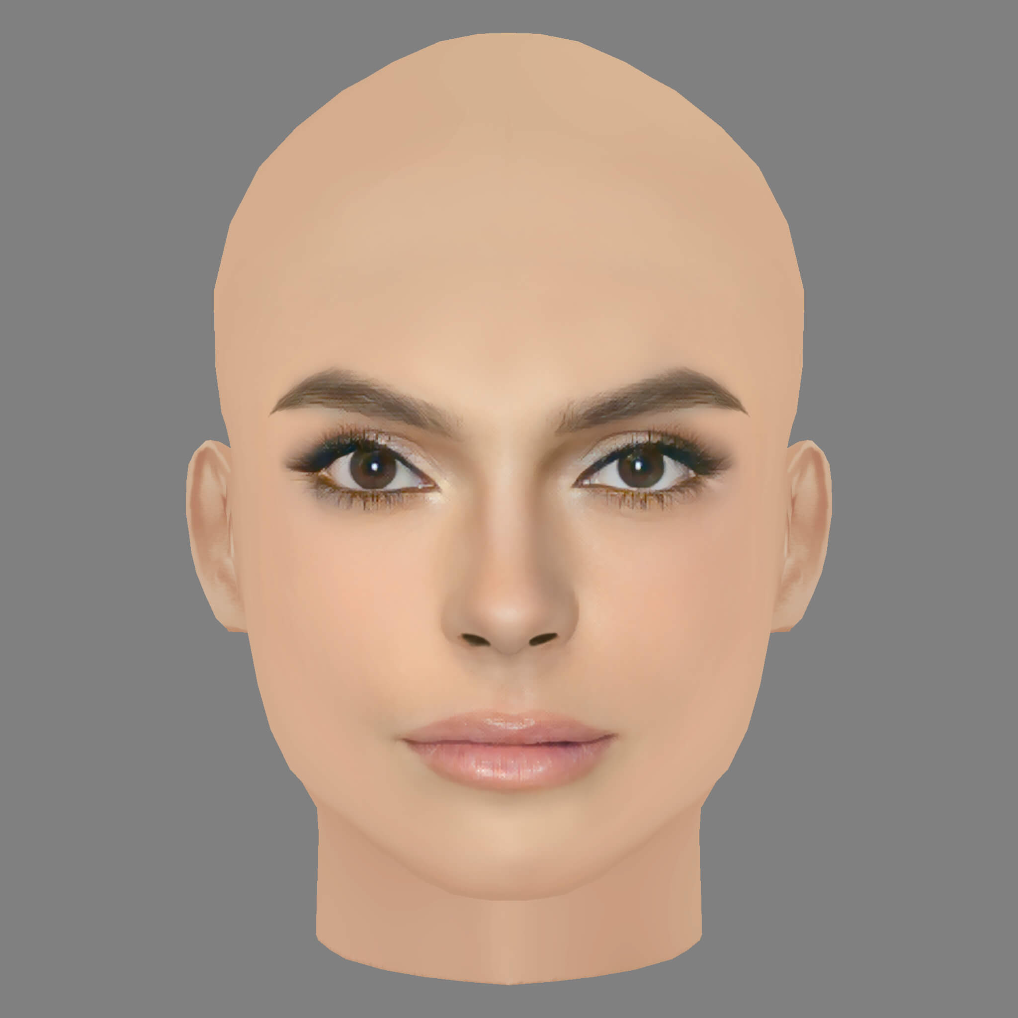 Sofia Castro Head - No Hair - Low Poly Head for Game 3D Model by Nammichael