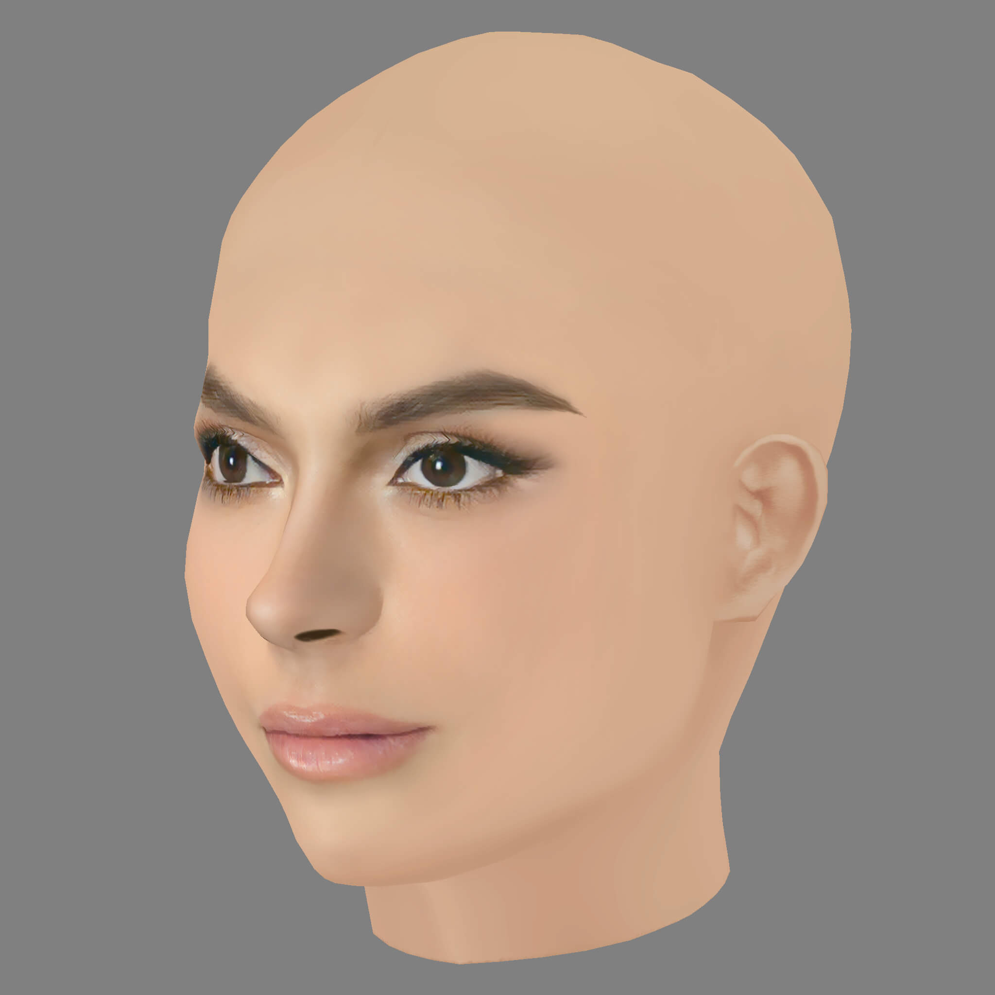 Sofia Castro Head - No Hair - Low Poly Head for Game 3D Model by Nammichael