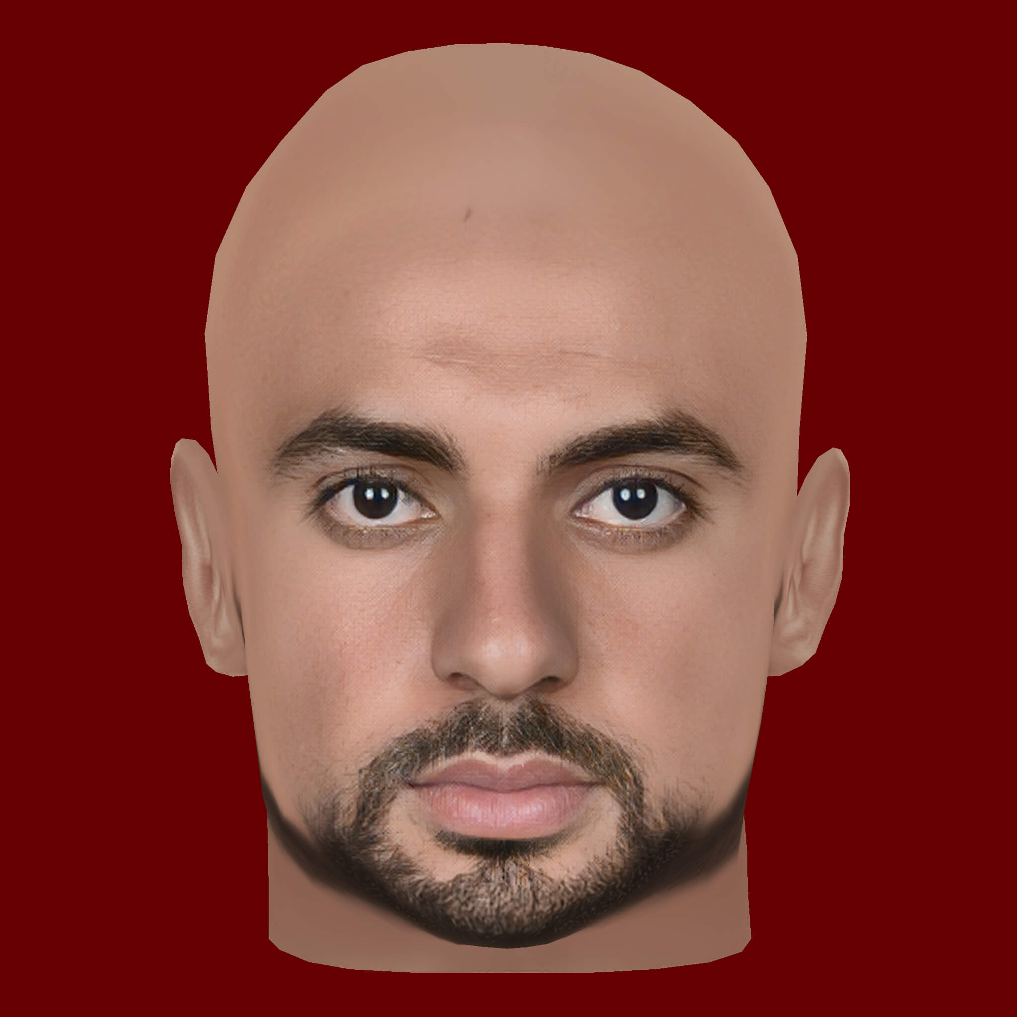 Sofyan Amrabat Head - Low Poly Head for Game 3D Model by Nammichael