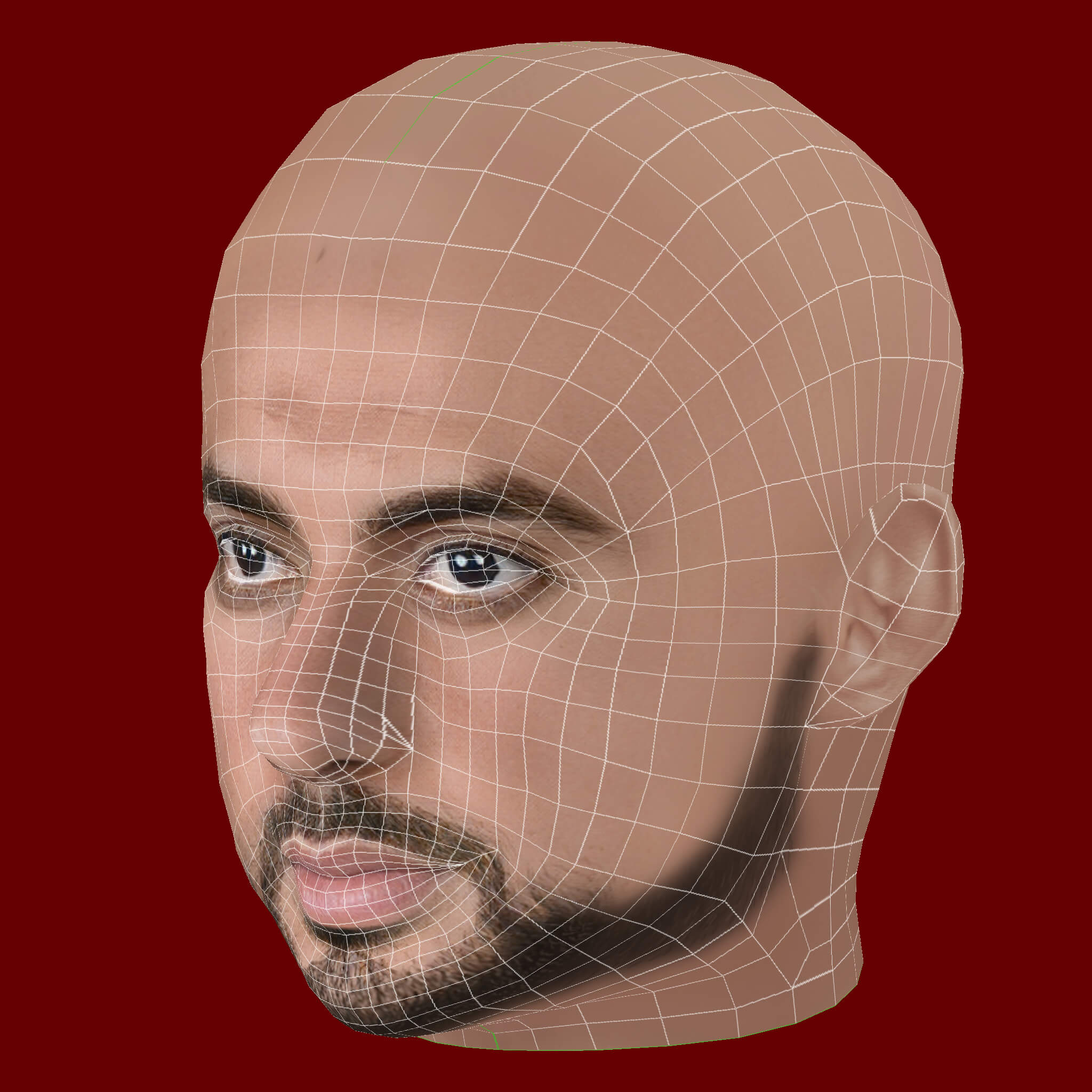 Sofyan Amrabat Head - Low Poly Head for Game 3D Model by Nammichael