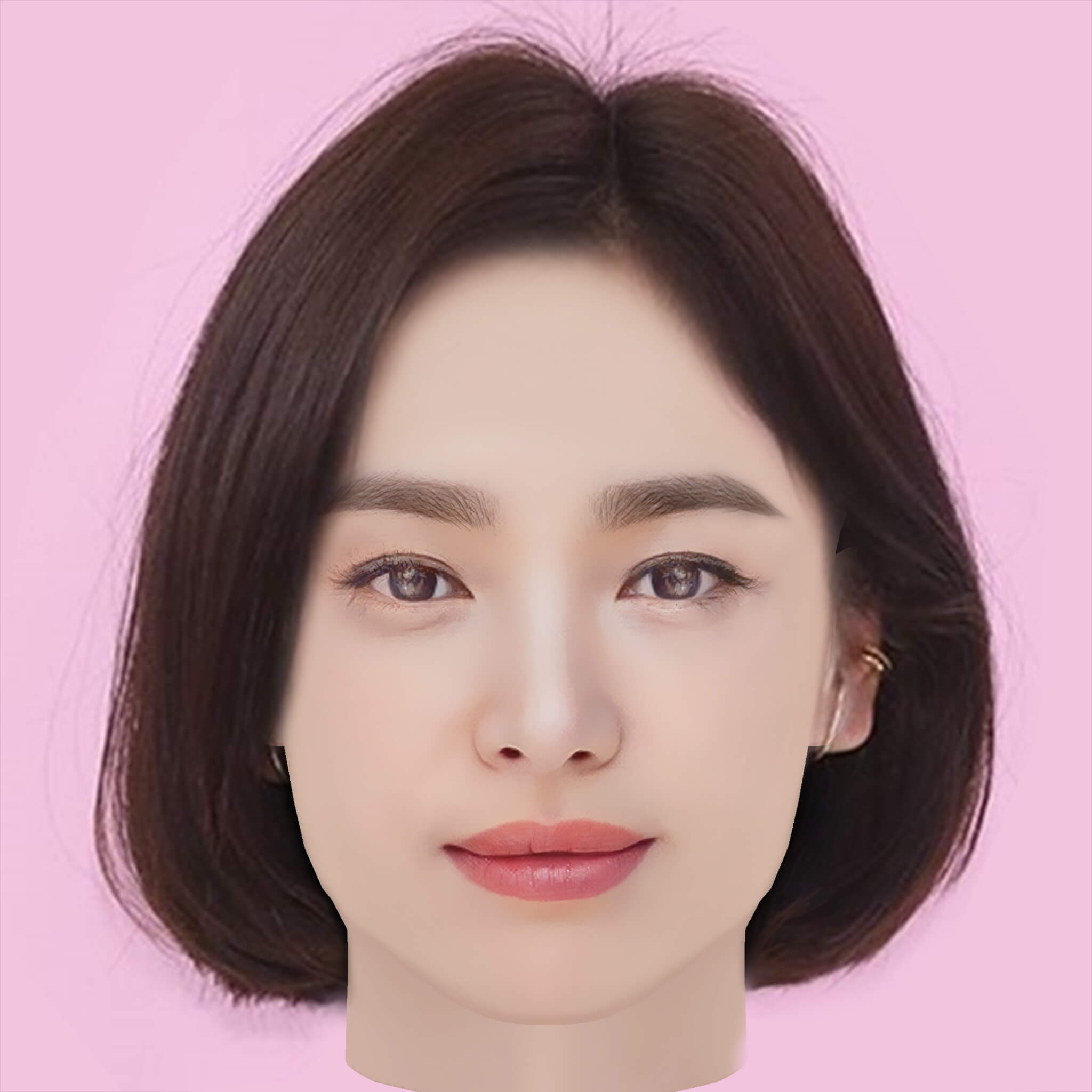 Song Hye-Kyo Head - No Hair - Low Poly Head for Game 3D Model by Nammichael