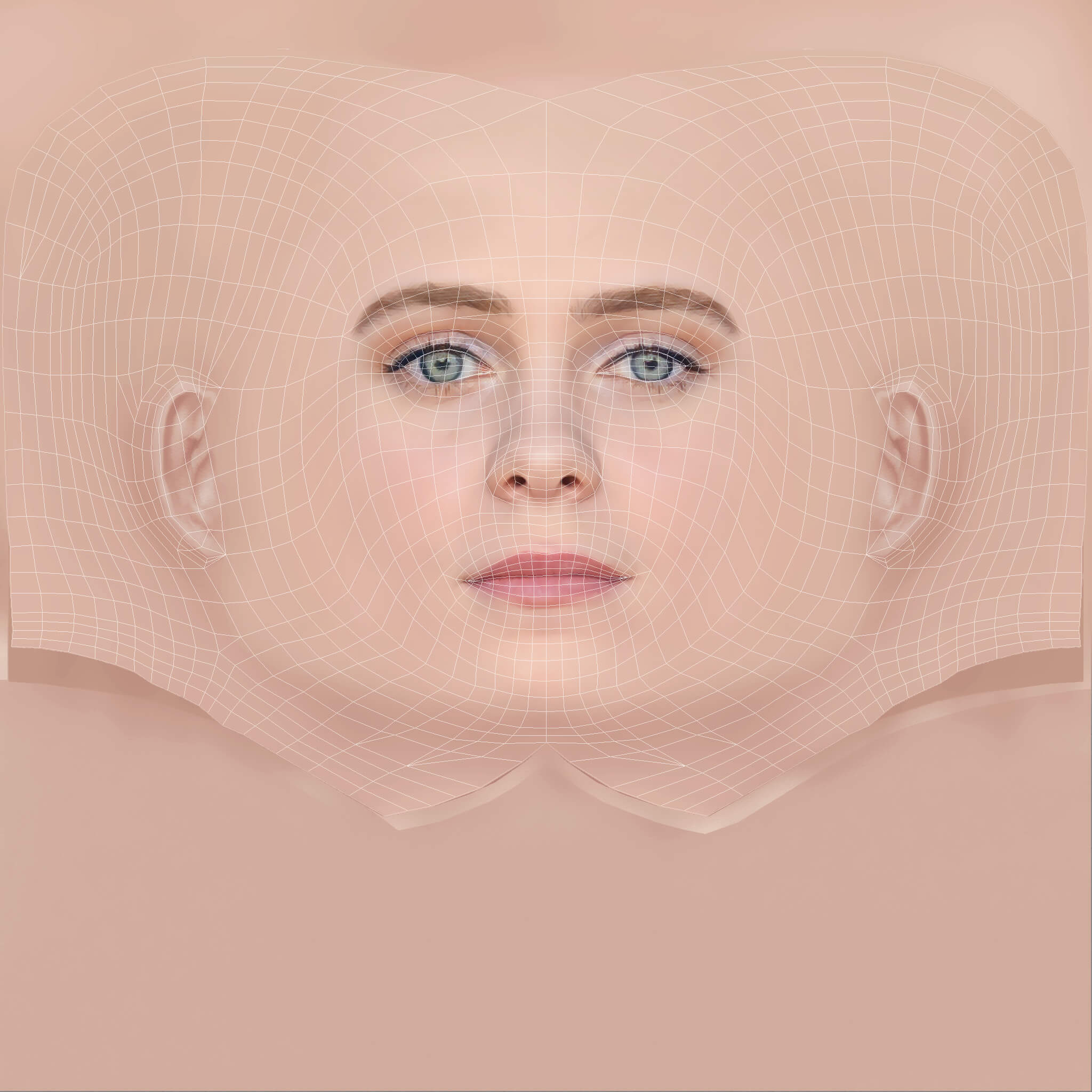 Sophia Lillis Head - No Hair - Low Poly Head for Game 3D Model by ...