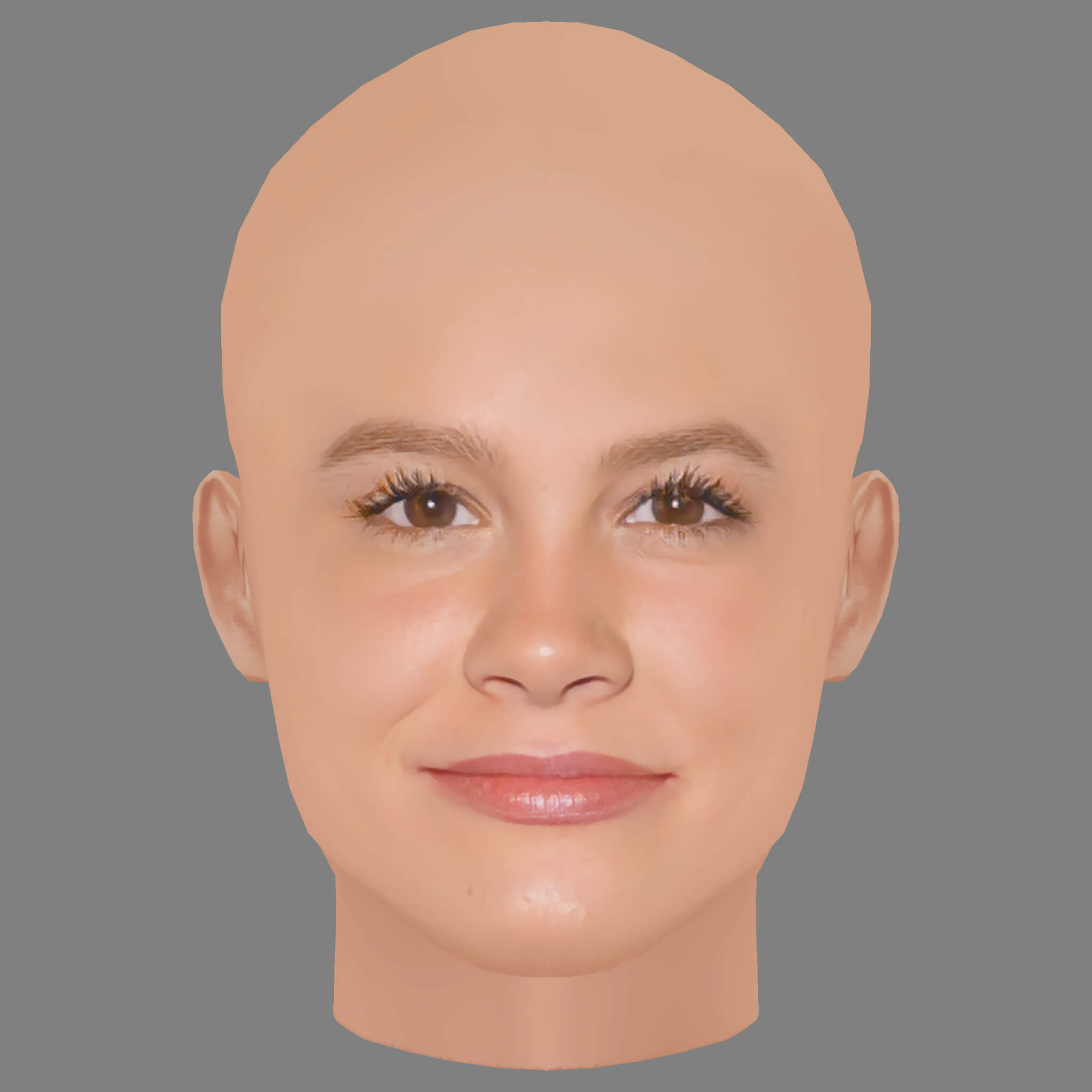 Sosie Bacon Head - No Hair - Low Poly Head for Game 3D Model by Nammichael