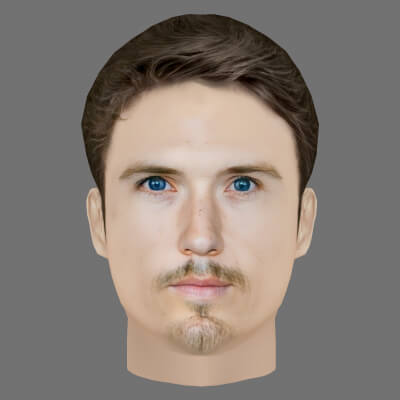 Spencer Treat Clark Head - Low Poly Head for Game 3D Model by Nammichael