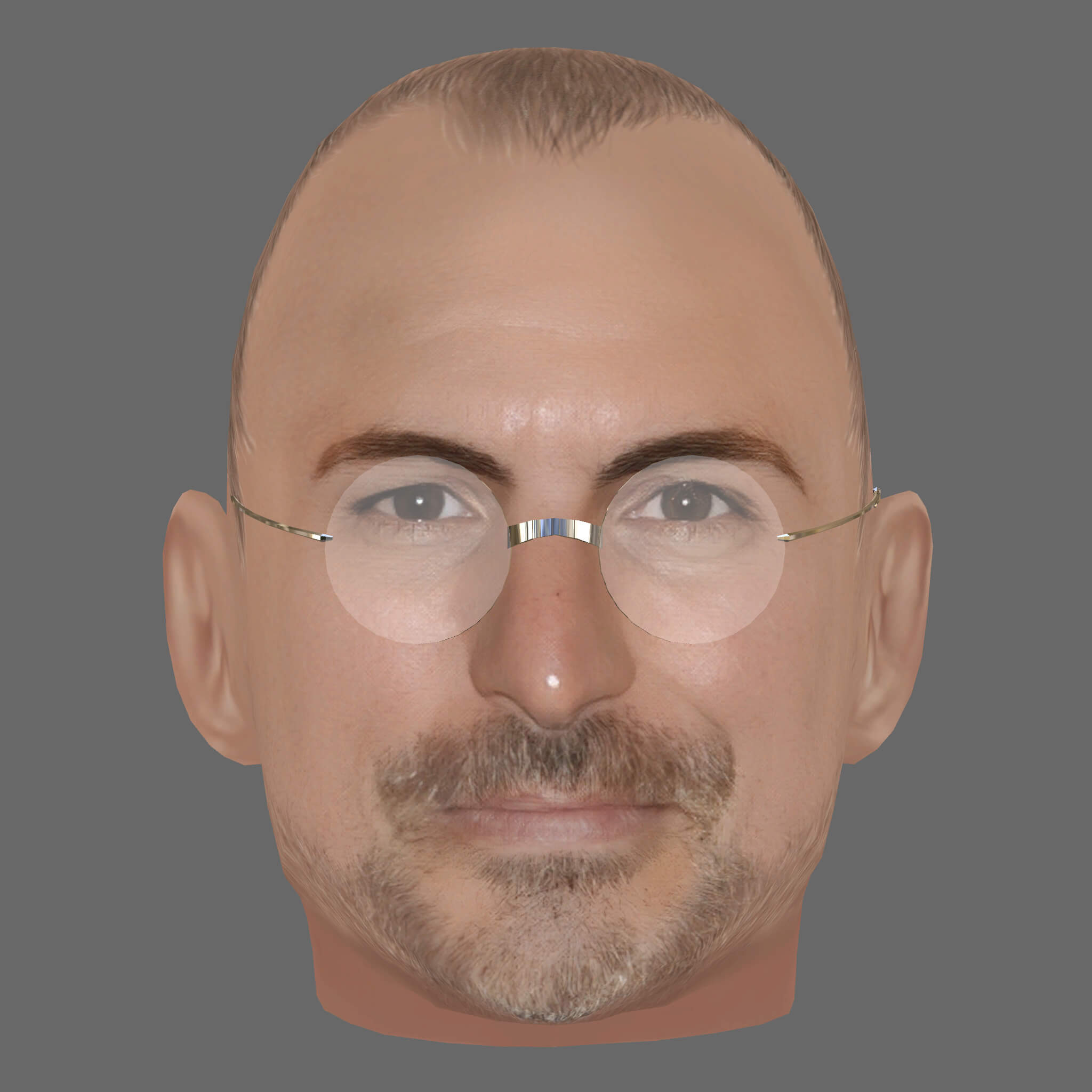 Steve Job Head - Low Poly Head for Game 3D Model by Nammichael