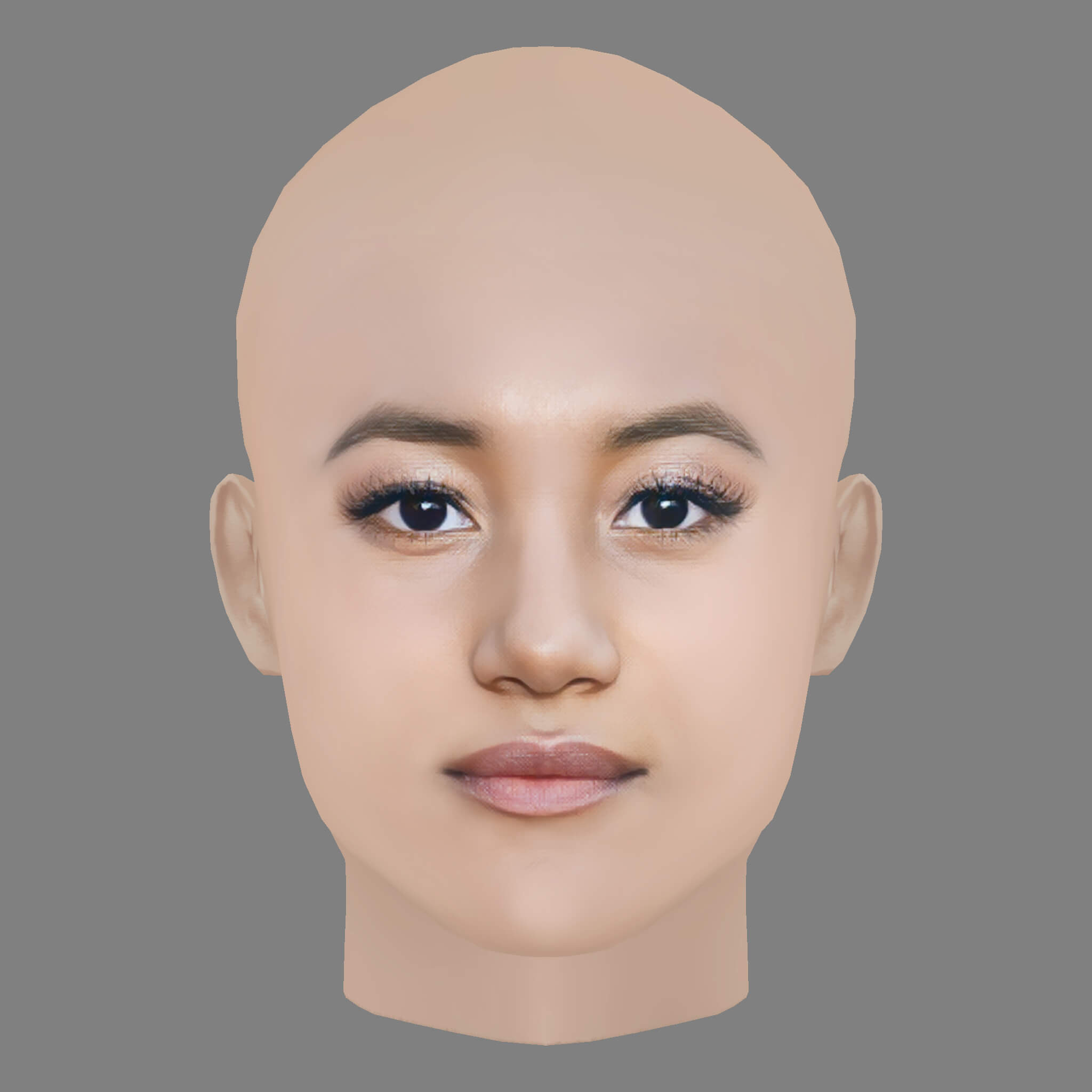Sydney Park Head - No Hair - Low Poly Head for Game 3D Model by Nammichael